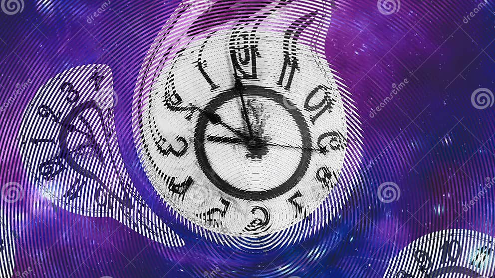 Time Travel Clock Face Abstract Background Stock Photo - Image of ...