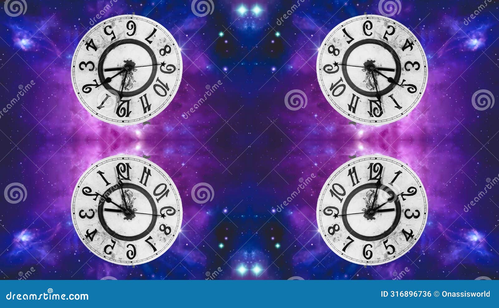 Time Travel Clock Face Abstract Background Stock Photo - Image of ...