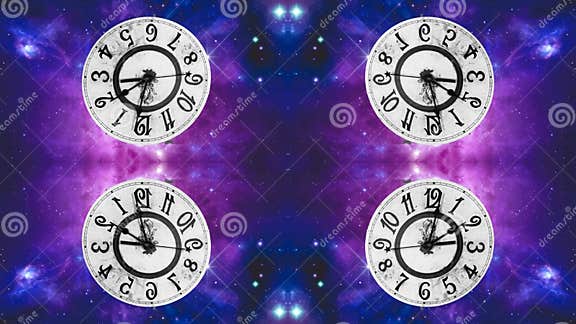 Time Travel Clock Face Abstract Background Stock Photo - Image of ...