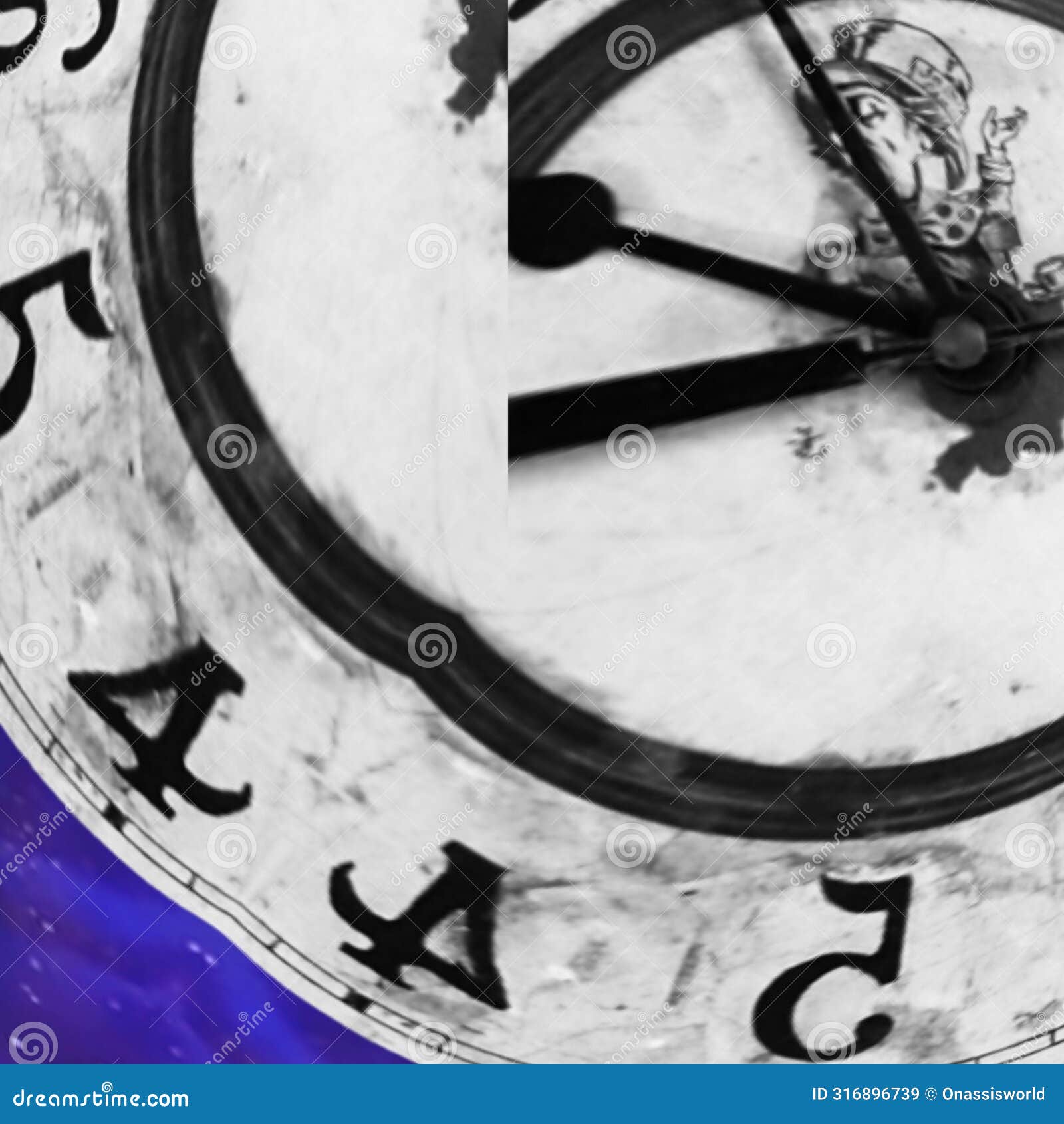 Time Travel Clock Face Abstract Background Stock Image - Image of face ...
