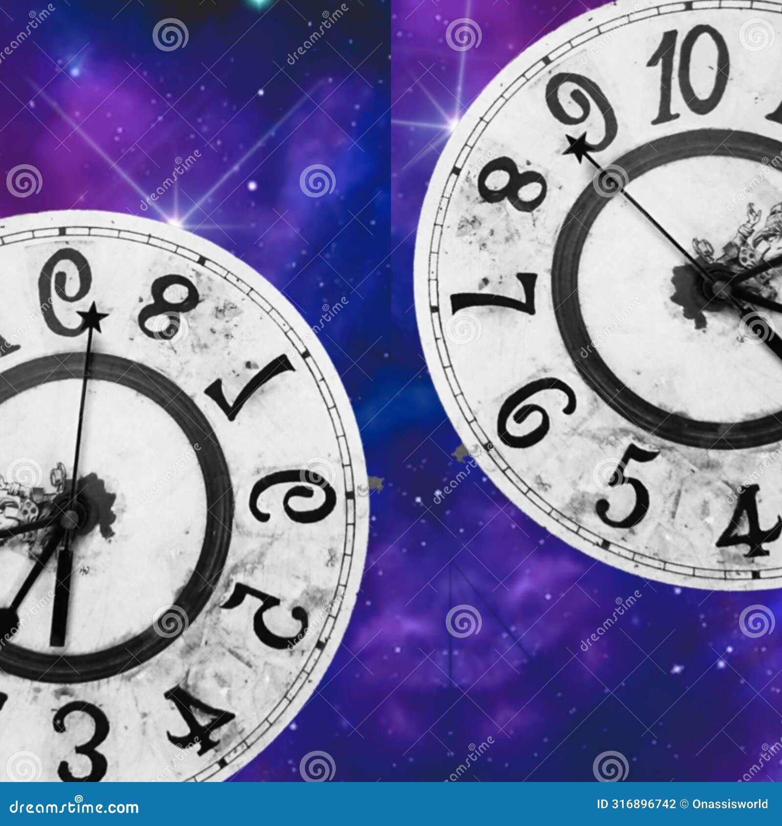 Time Travel Clock Face Abstract Background Stock Photo - Image of clock ...