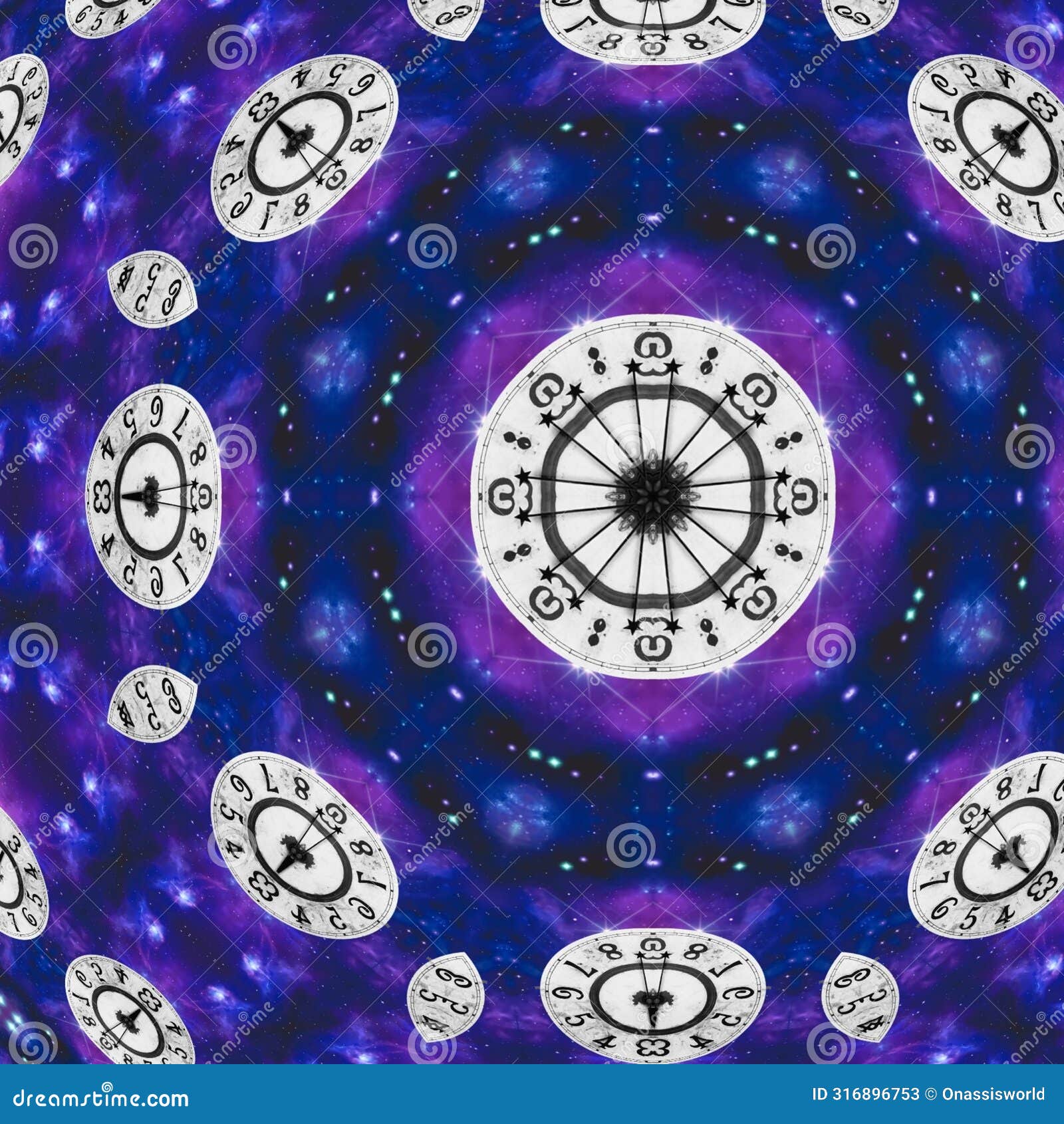 Time Travel Clock Face Abstract Background Stock Image - Image of face ...