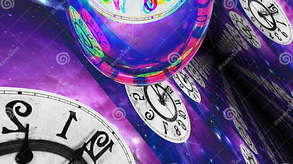 Time Travel Clock Face Abstract Background Stock Photo - Image of ...