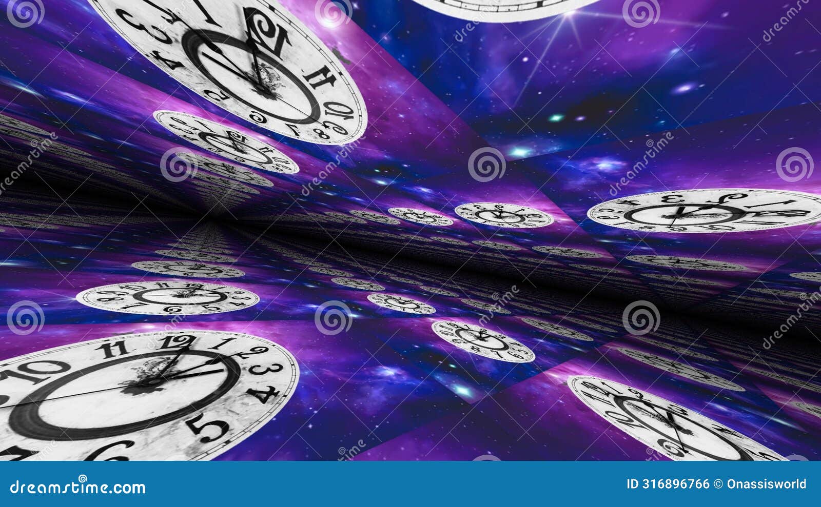 Time Travel Clock Face Abstract Background Stock Photo - Image of time ...