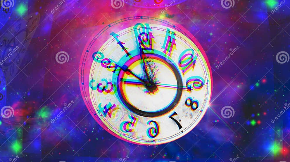 Time Travel Clock Face Abstract Background Stock Photo - Image of ...
