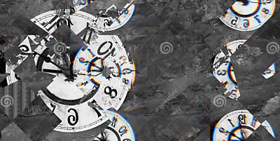 Time Travel Clock Fourth Dimension Stock Illustration - Illustration of ...