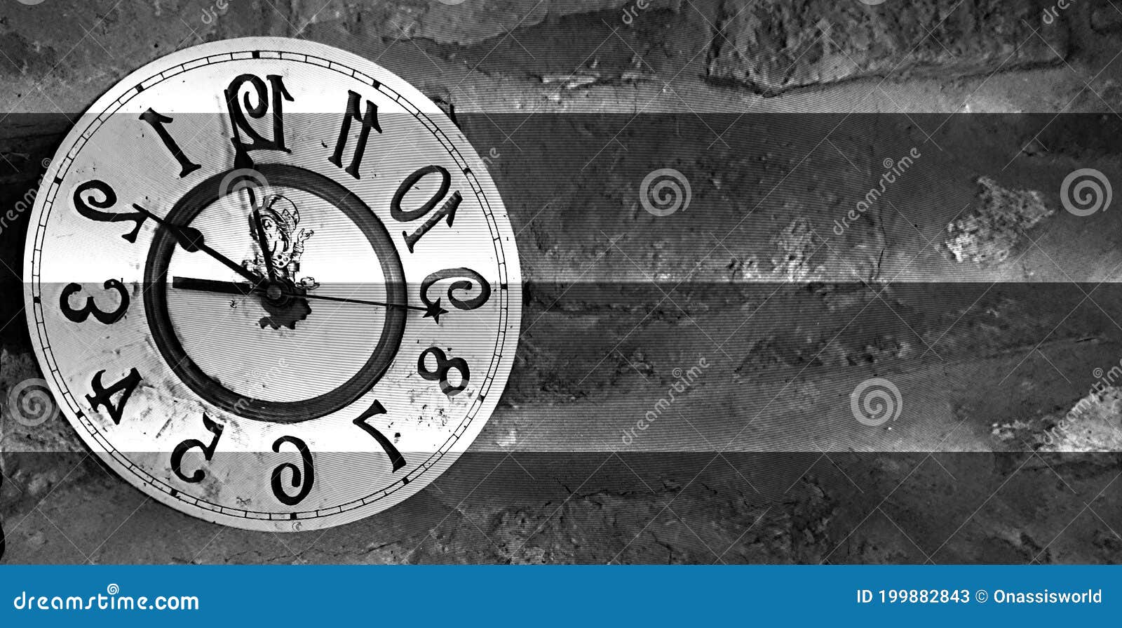 Time Travel Clock Fourth Dimension Stock Illustration - Illustration of ...
