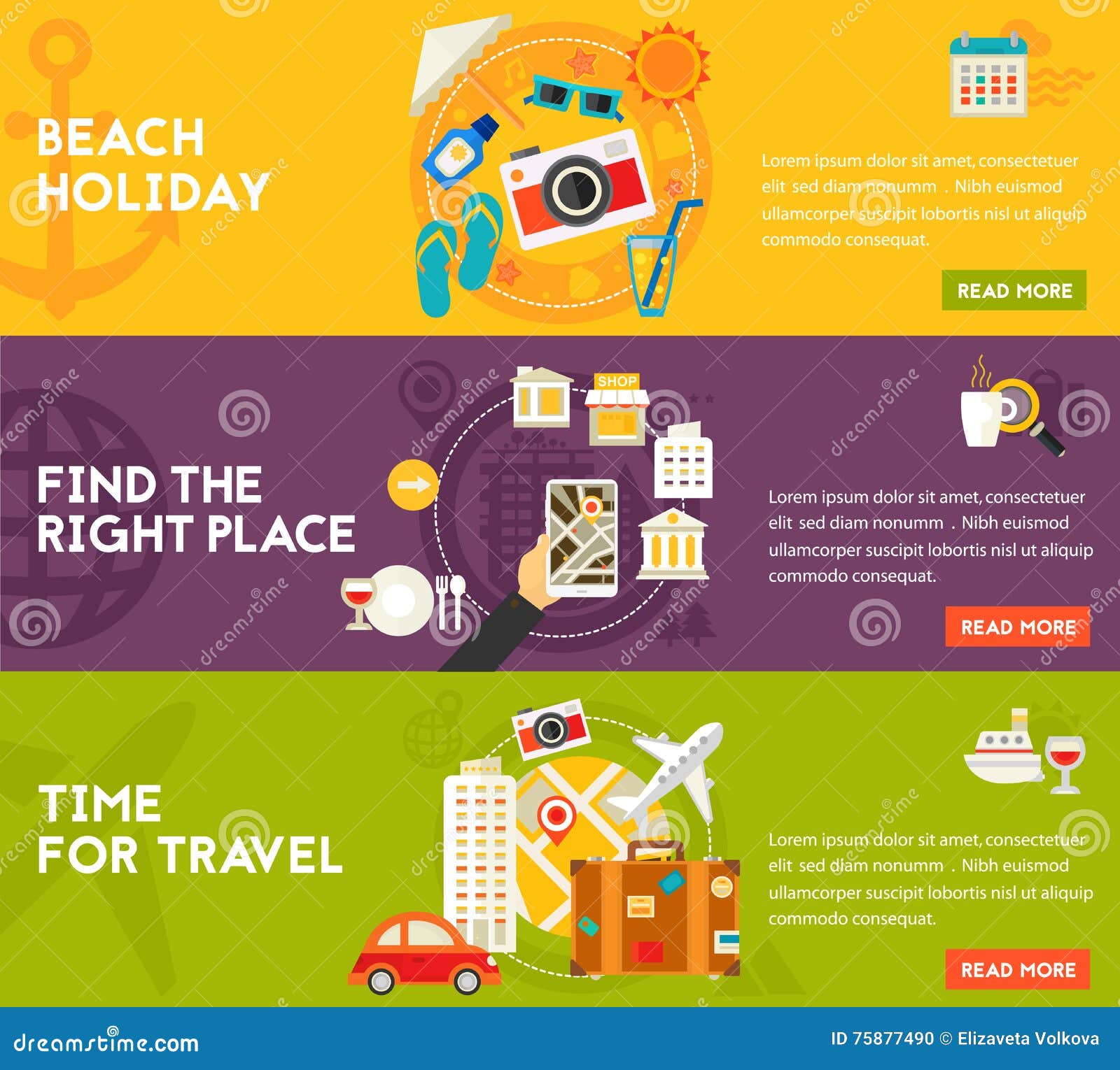 Time for Travel Concept Illustrations Stock Vector - Illustration of ...