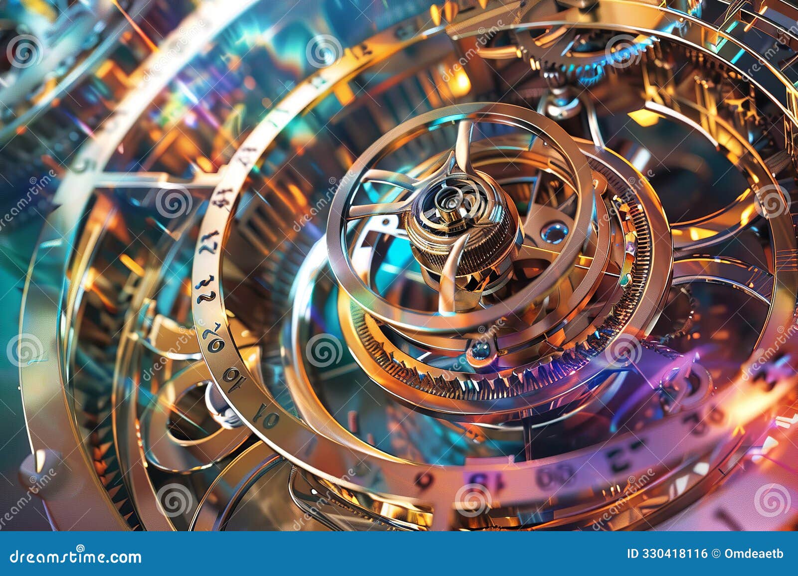 Time Travel Technology Background With Clock Concept And Time Machine ...