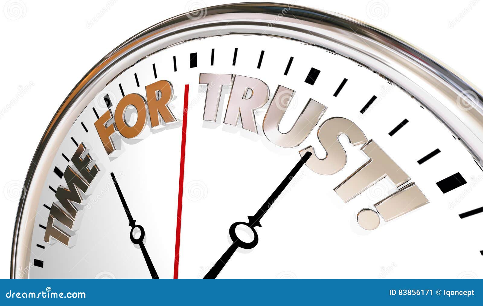 Time for Trust Faith Belief Reputation Clock Stock Illustration ...