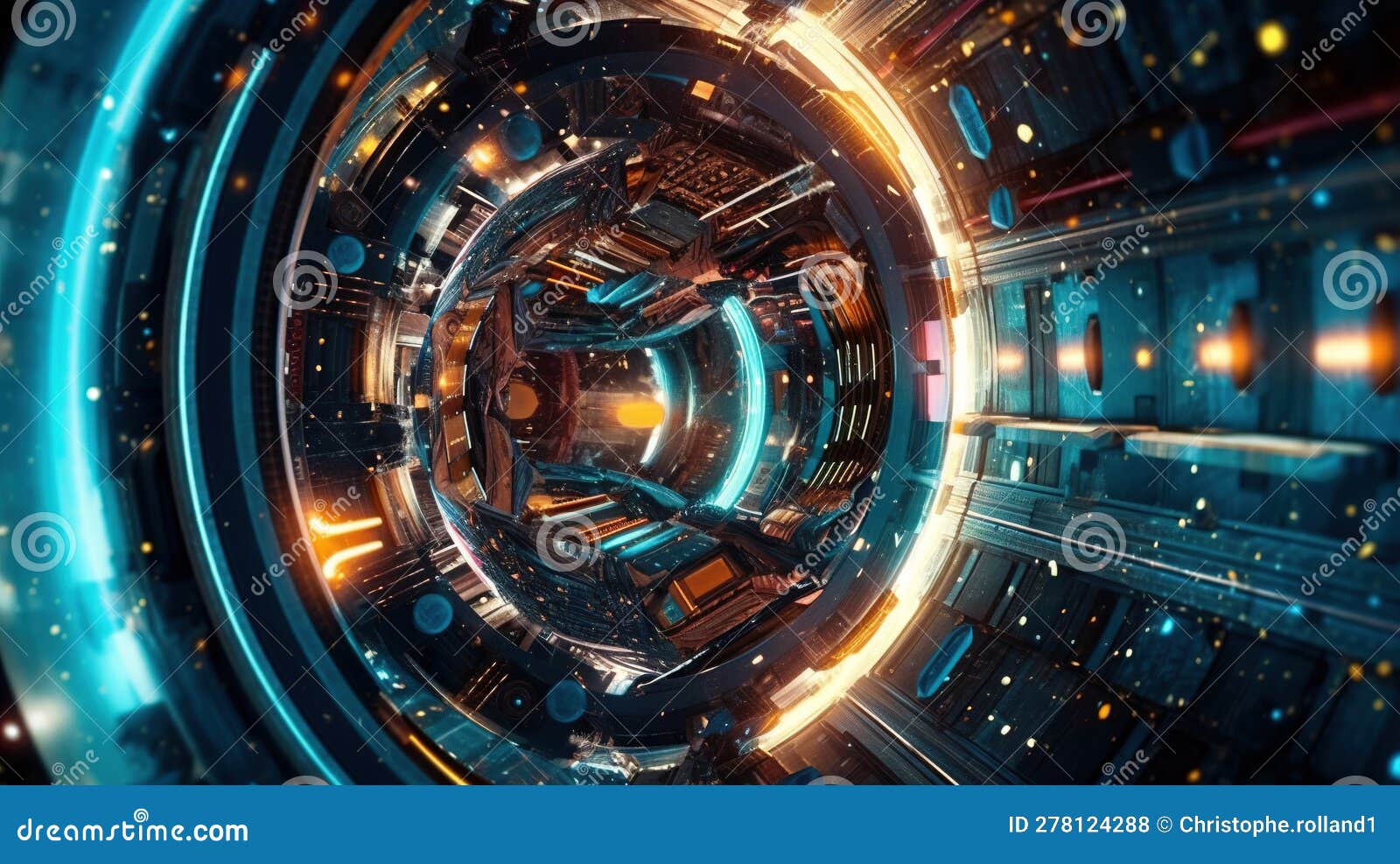 Time Tunnel through Space - Generative AI, AI Generated Stock ...