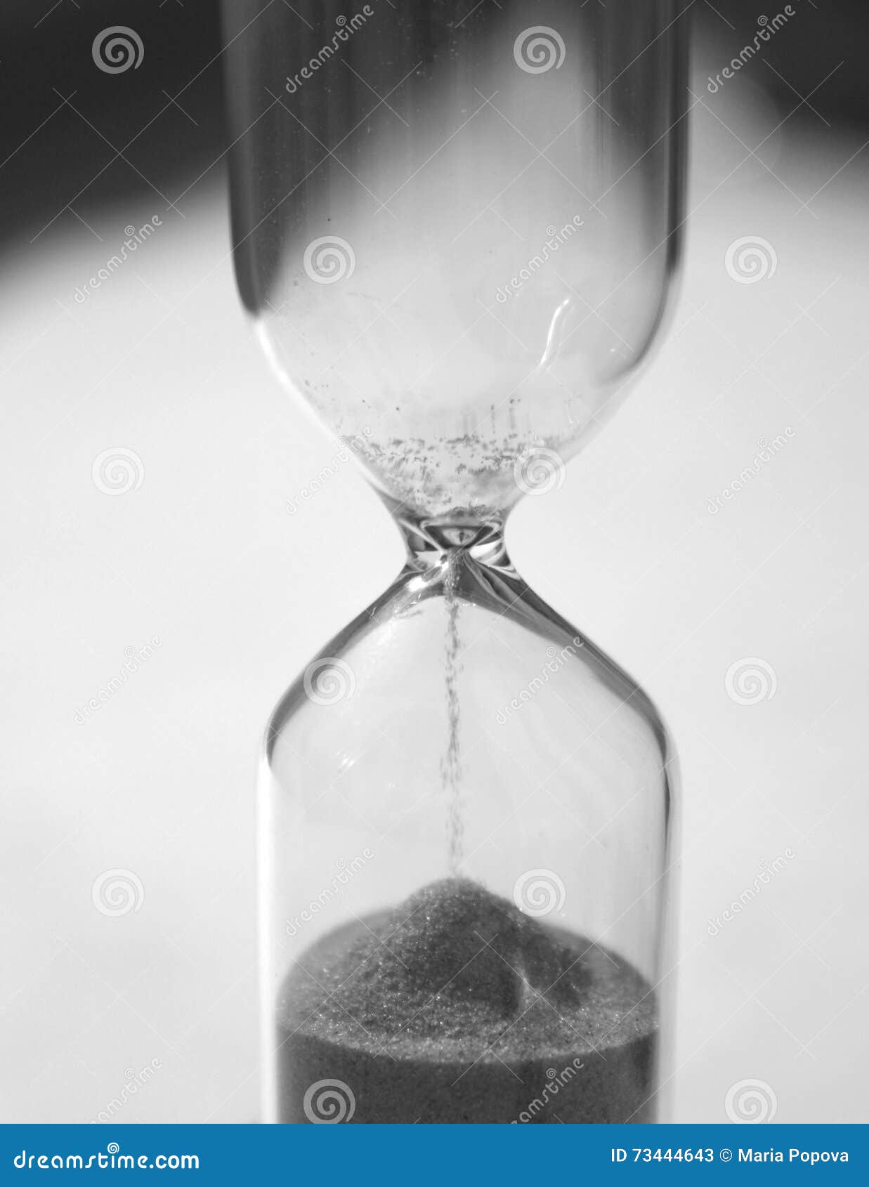 Time is Up (black and White) Stock Image - Image of sandglass, sand ...