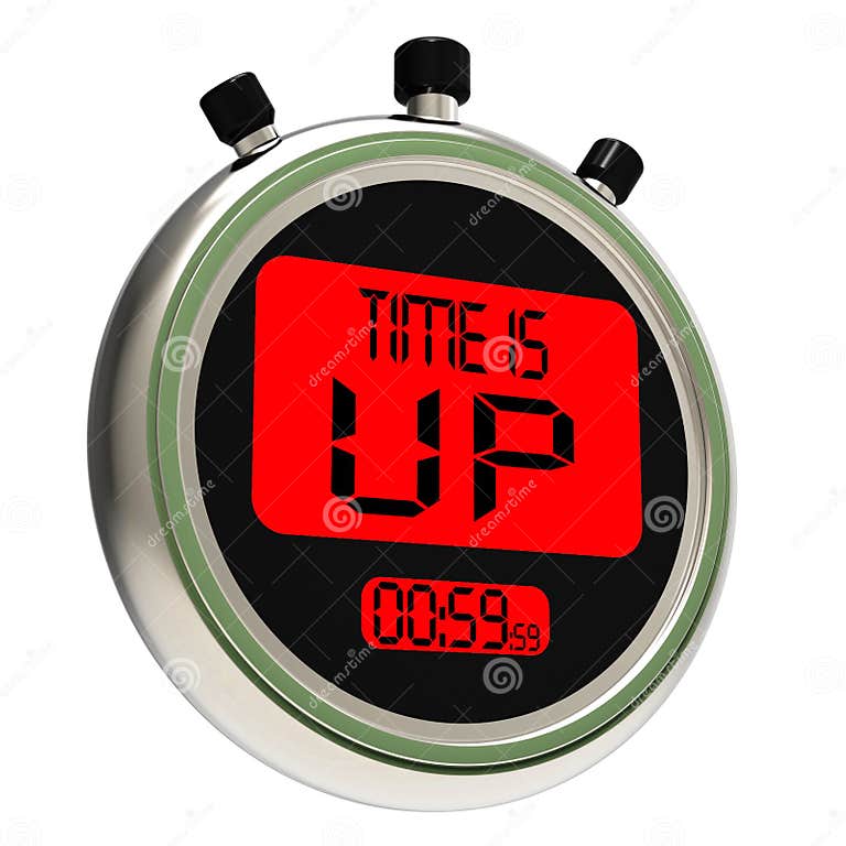 Time is Up Message Meaning Deadline Reached Stock Illustration ...