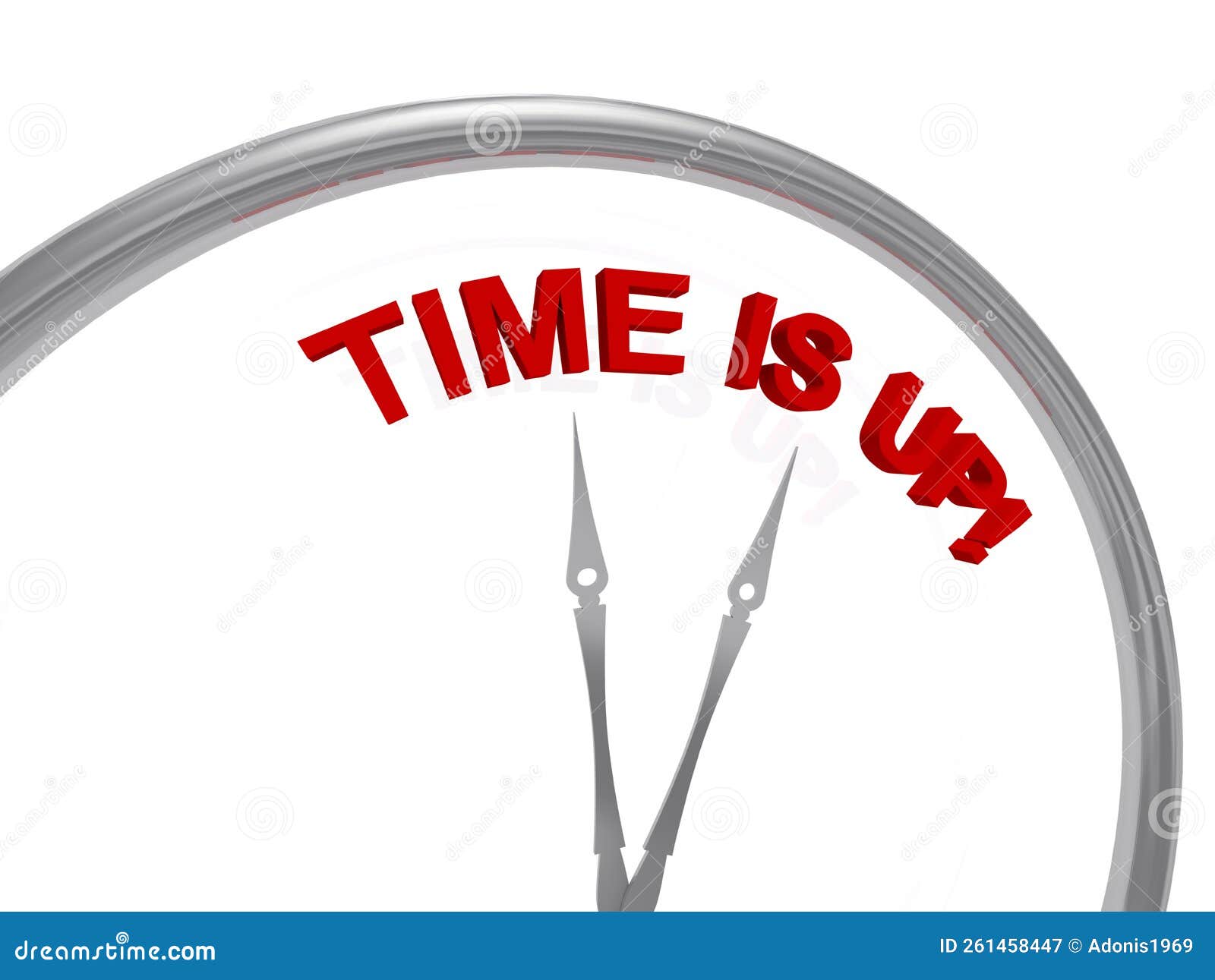 Time is up word on clock stock illustration. Illustration of abuse ...