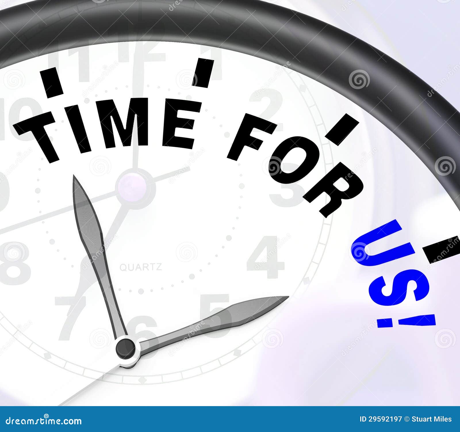 Time for Us Message Means Relaxing Together Stock Illustration ...