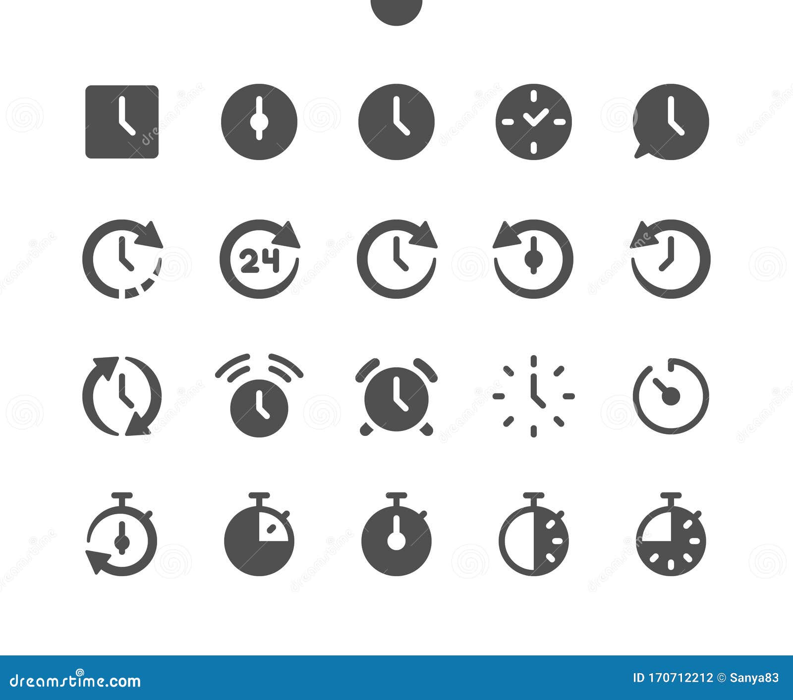 Time V1 UI Pixel Perfect Well-crafted Vector Stock Vector ...