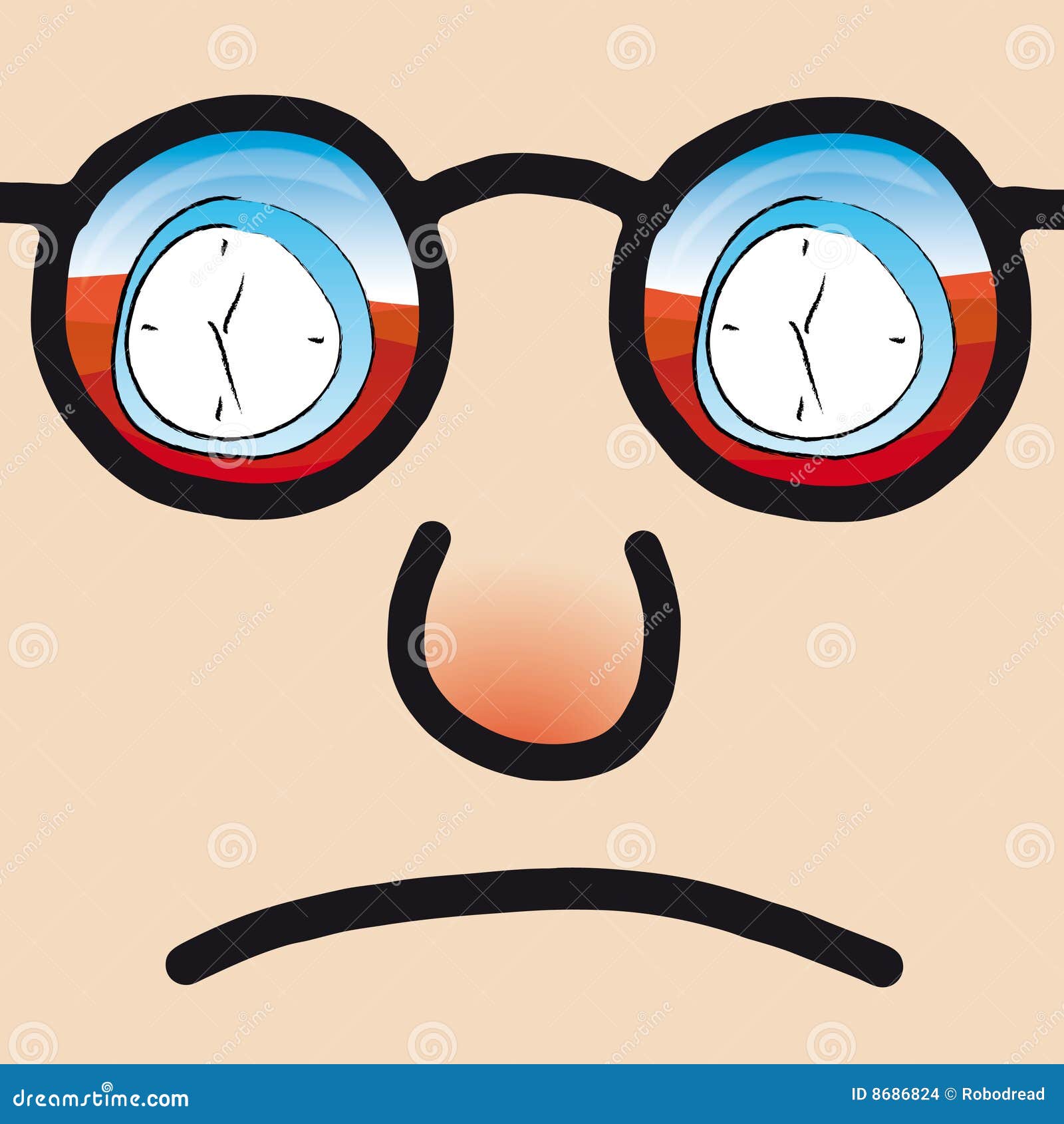 Time (vector) stock vector. Illustration of male, disapprobation - 8686824