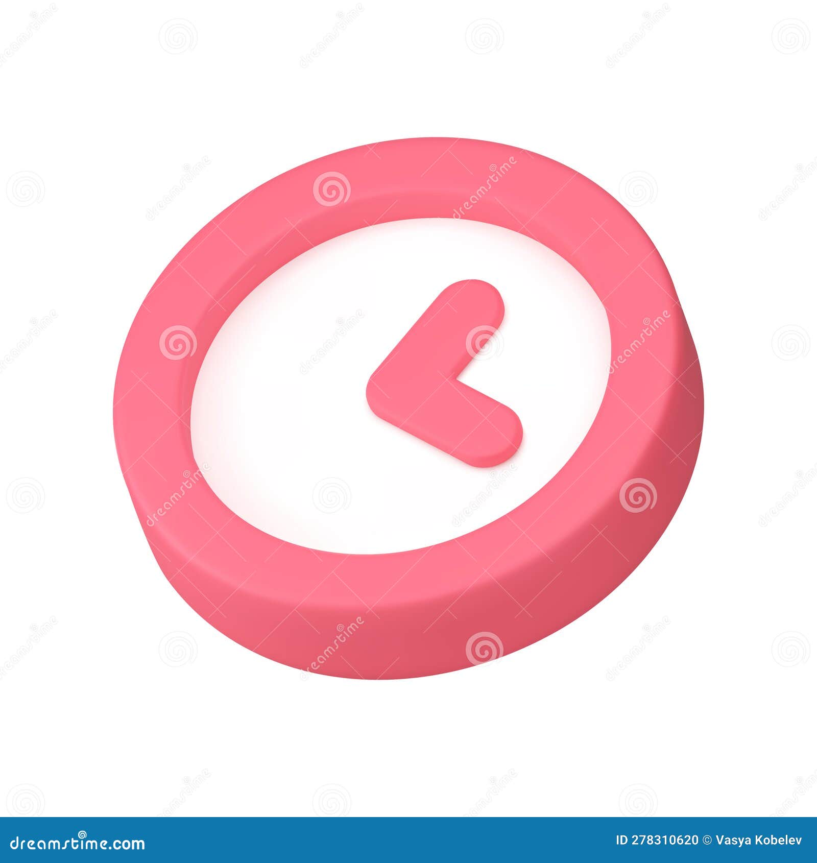 Time Wall Clock Pink Circle Device with Arrows for Deadline Countdown ...