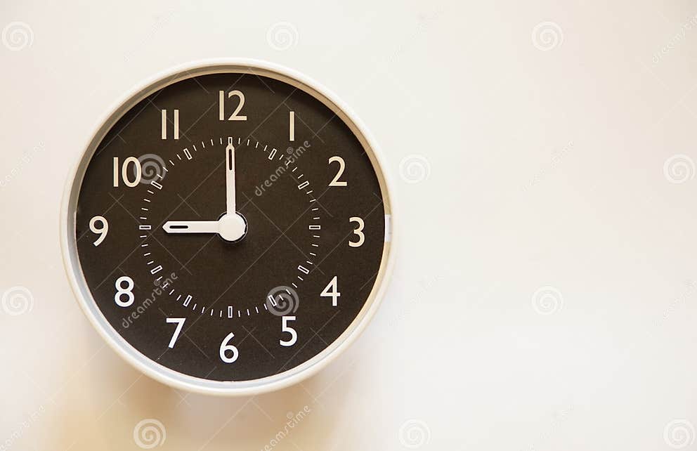 Time is 9:00 stock photo. Image of hour, clock, analog - 113354632
