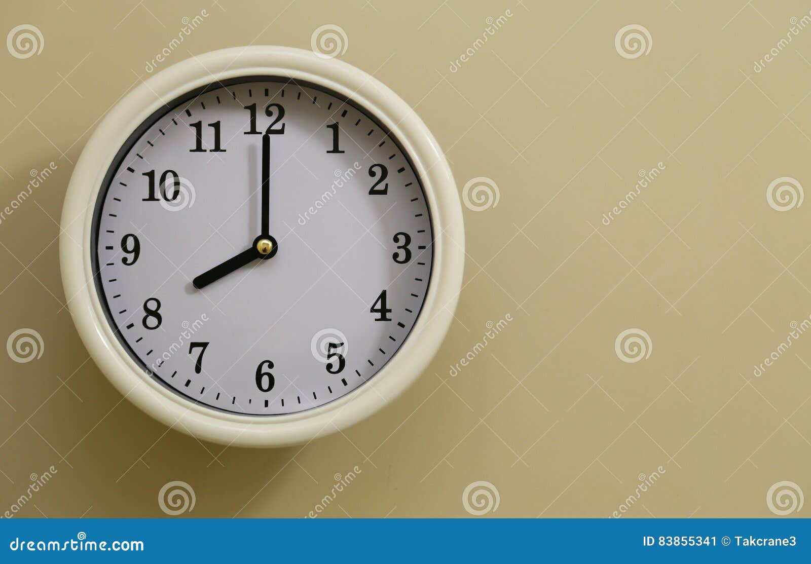 Time for wall clock 8:00 stock image. Image of hand, hour - 83855341