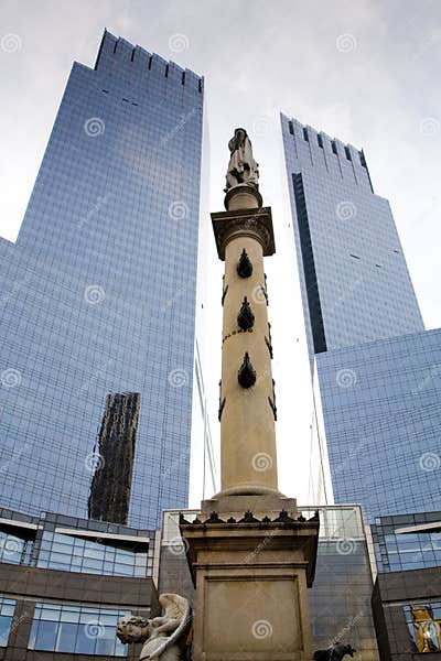 The time warner towers stock photo. Image of cloud, central - 7606854