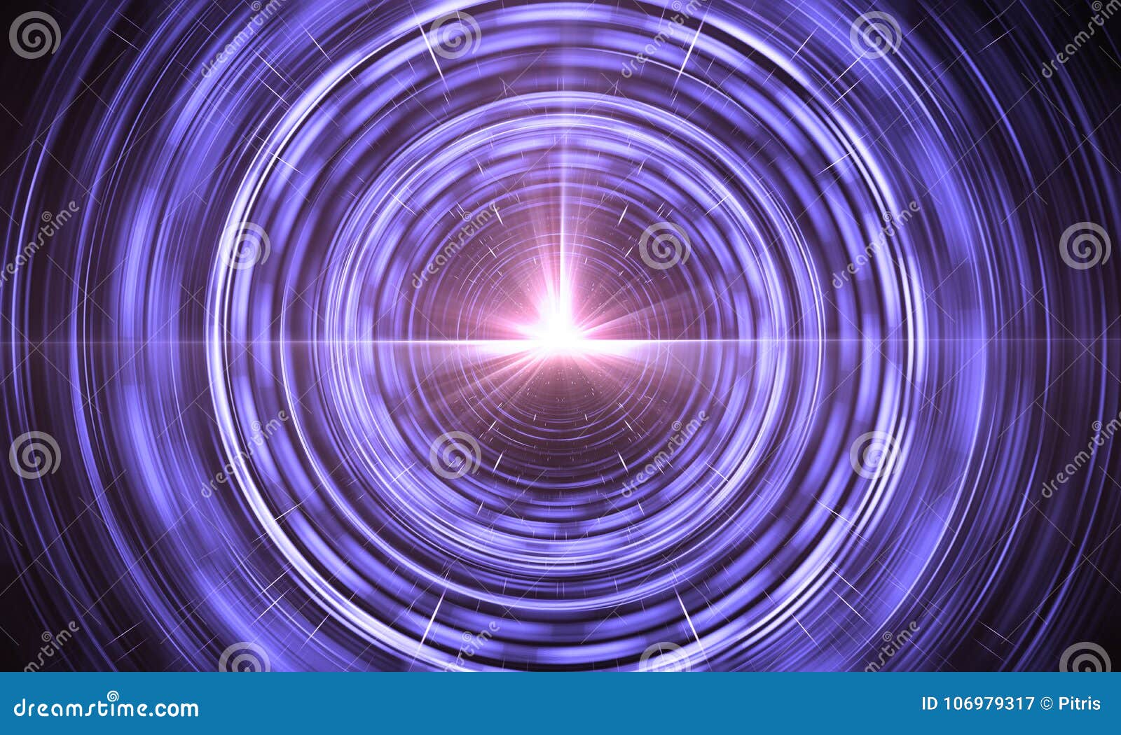 Time Warp, Traveling in Space. Time Dilation Stock Illustration ...