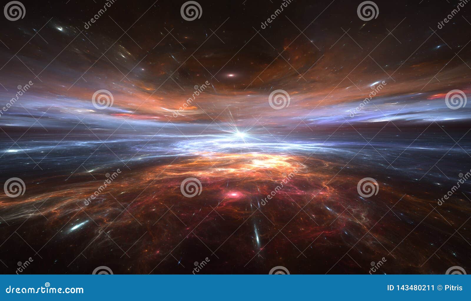Time Warp, Traveling in Space. Time Dilation Stock Illustration ...