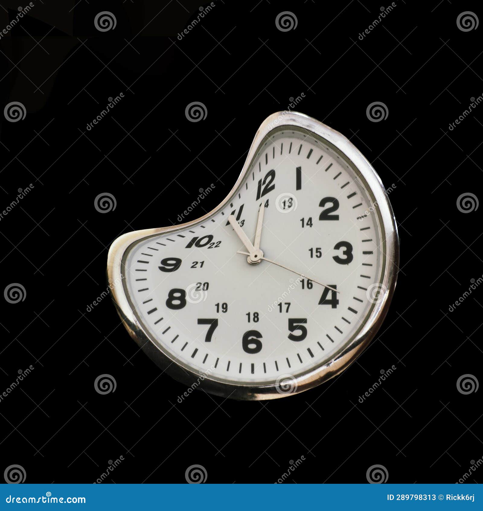Time Warped - a Distorted 24 Hour Clock Face. Stock Image - Image of ...