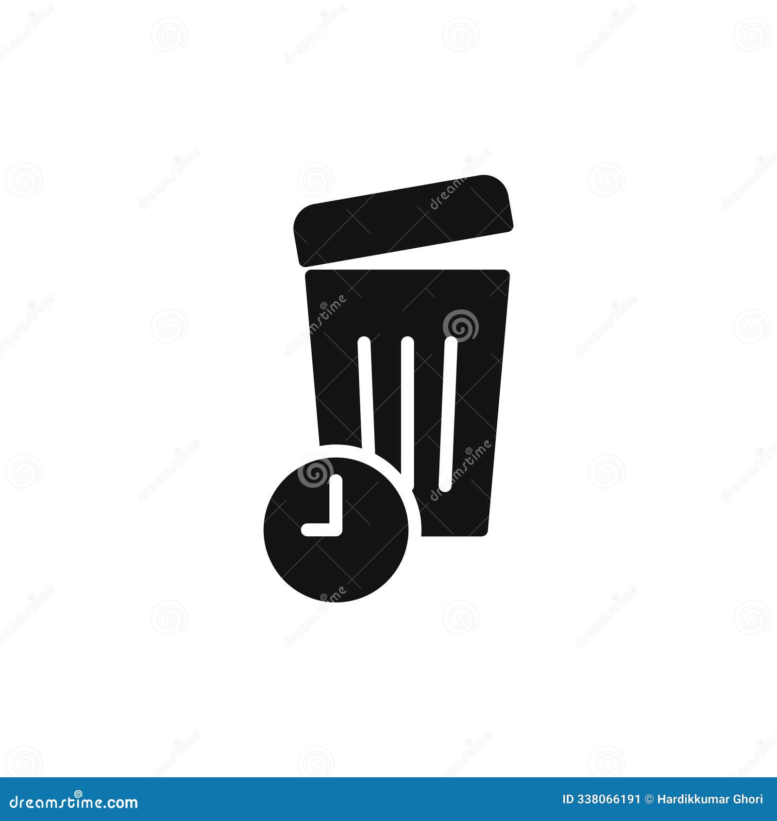 Time Waste Icon Isolated on White Background Stock Vector ...