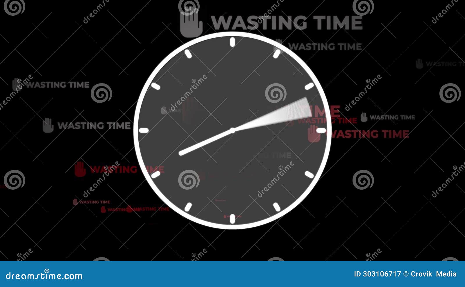 Time Wasting Concept, Infographic Representing Time Going Quickly ...