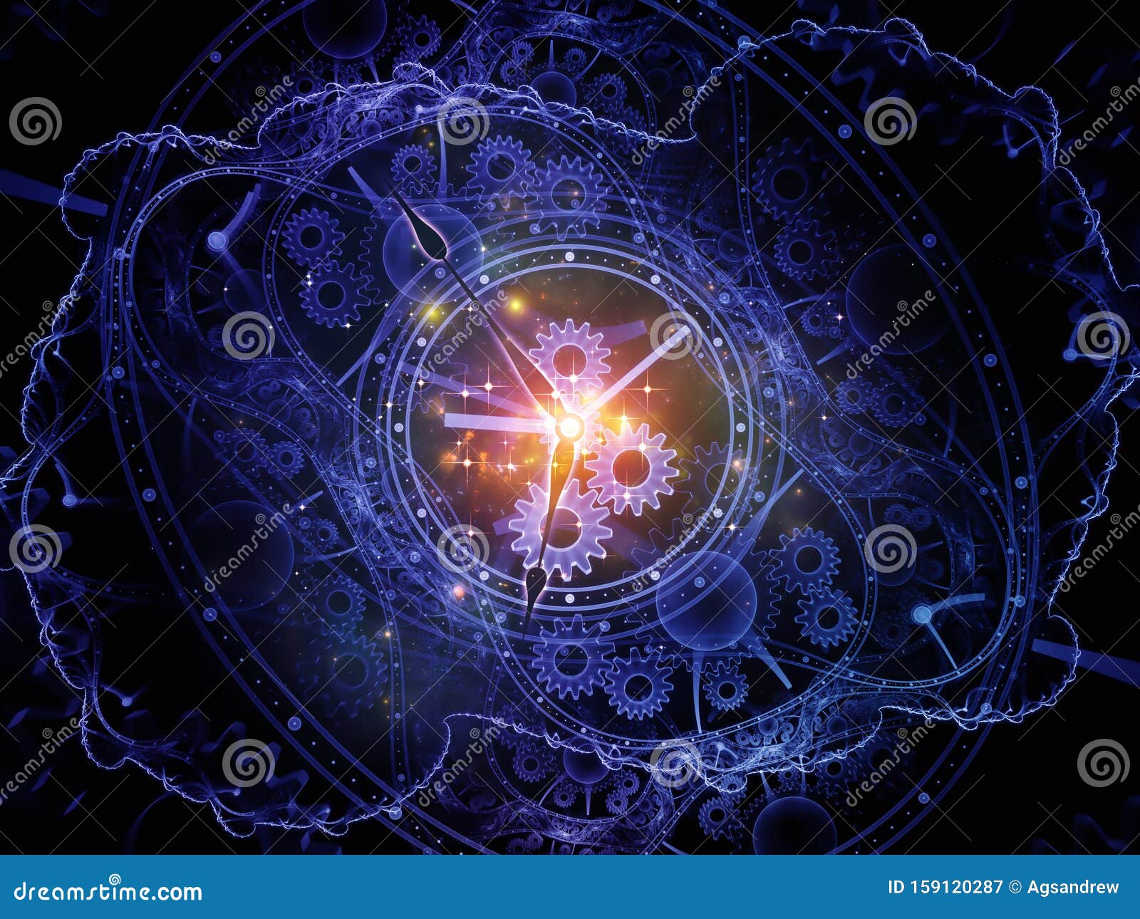 Processing Temporal Realm stock illustration. Illustration of time ...