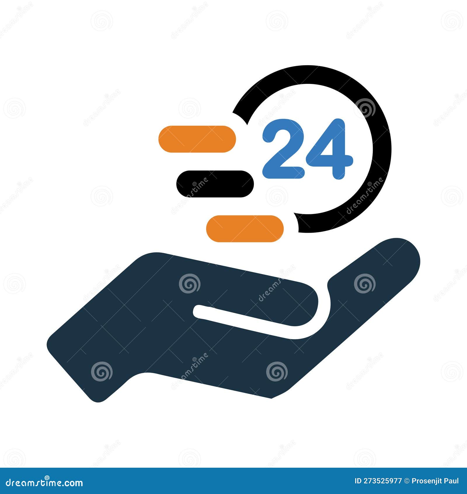 Time, Watch, Hand, Fast Delivery Time on Hand Icon Stock Vector ...