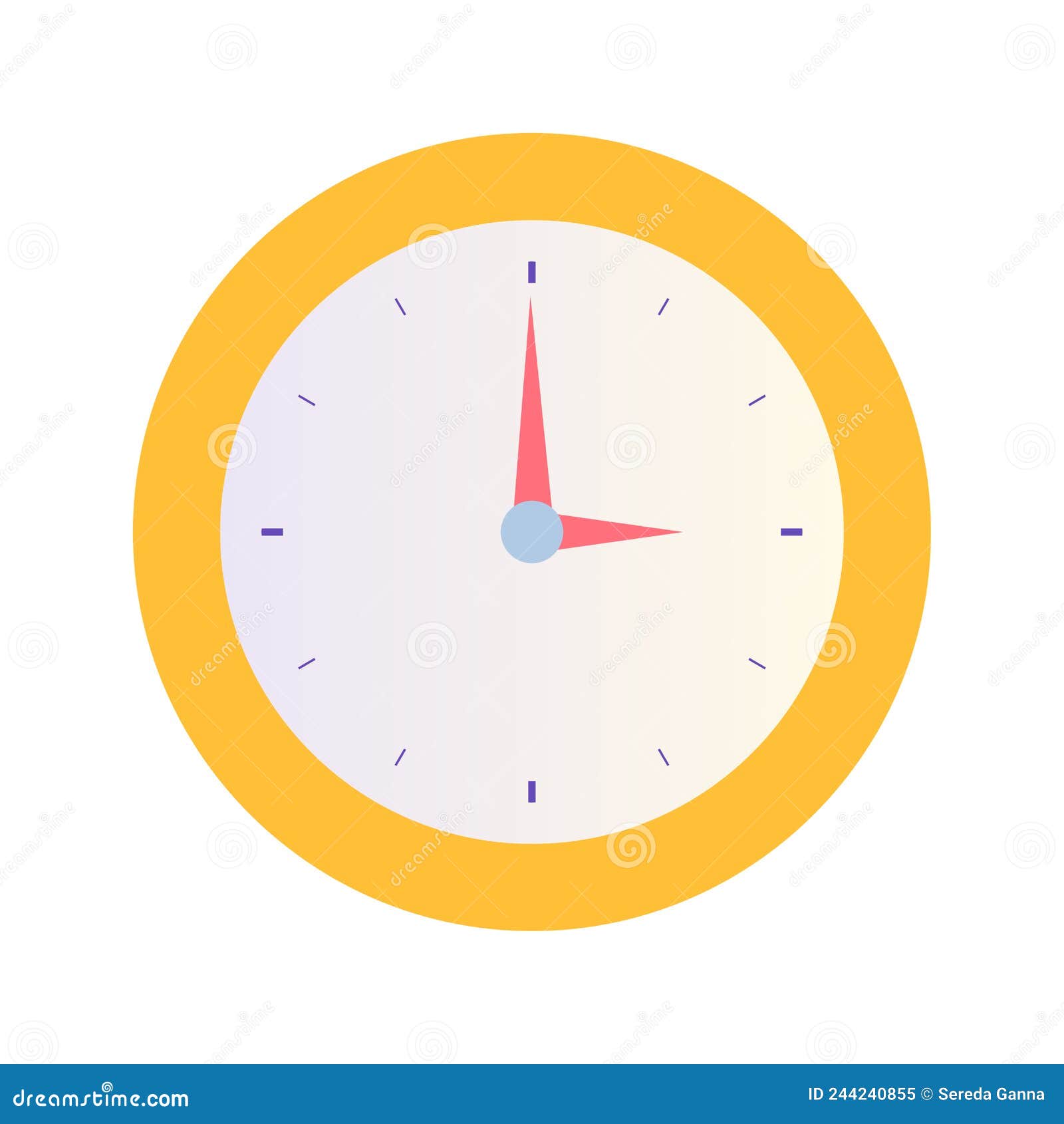 Time Watch Isolated stock vector. Illustration of measurement - 244240855