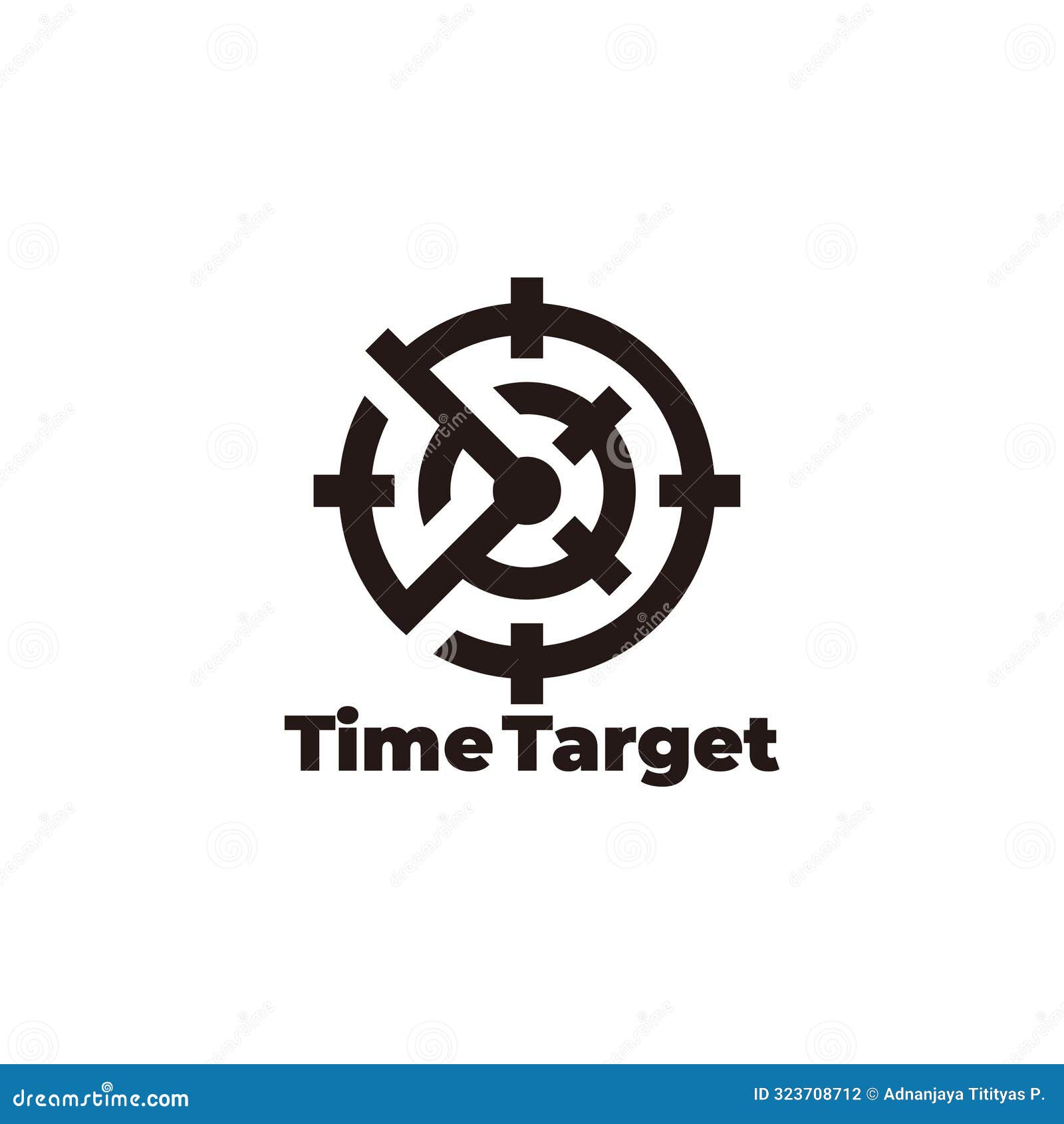 Time Watch Target Aim Simple Symbol Vector Stock Vector - Illustration ...
