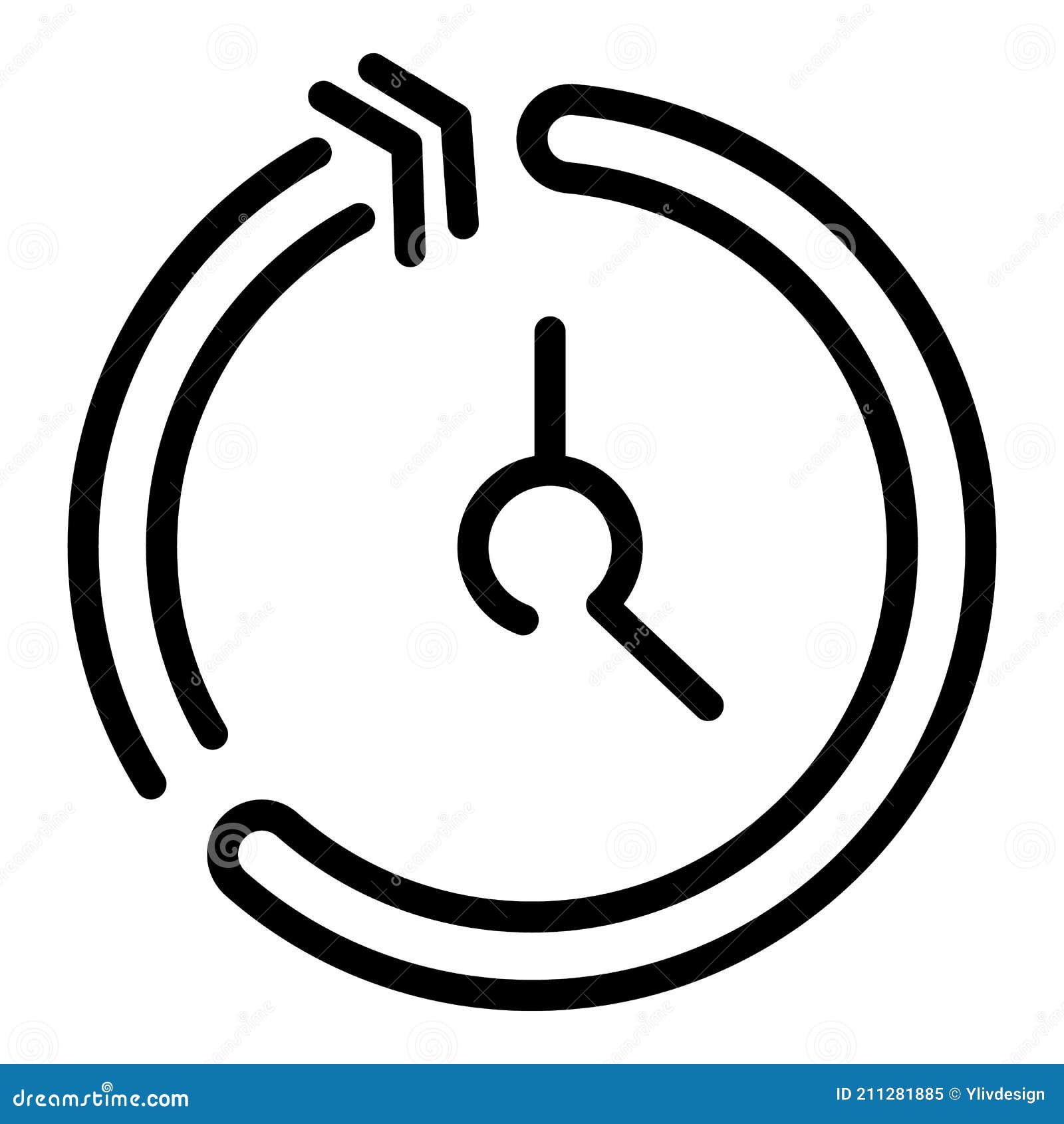 Time Watch Work Icon, Outline Style Stock Vector - Illustration of hour ...