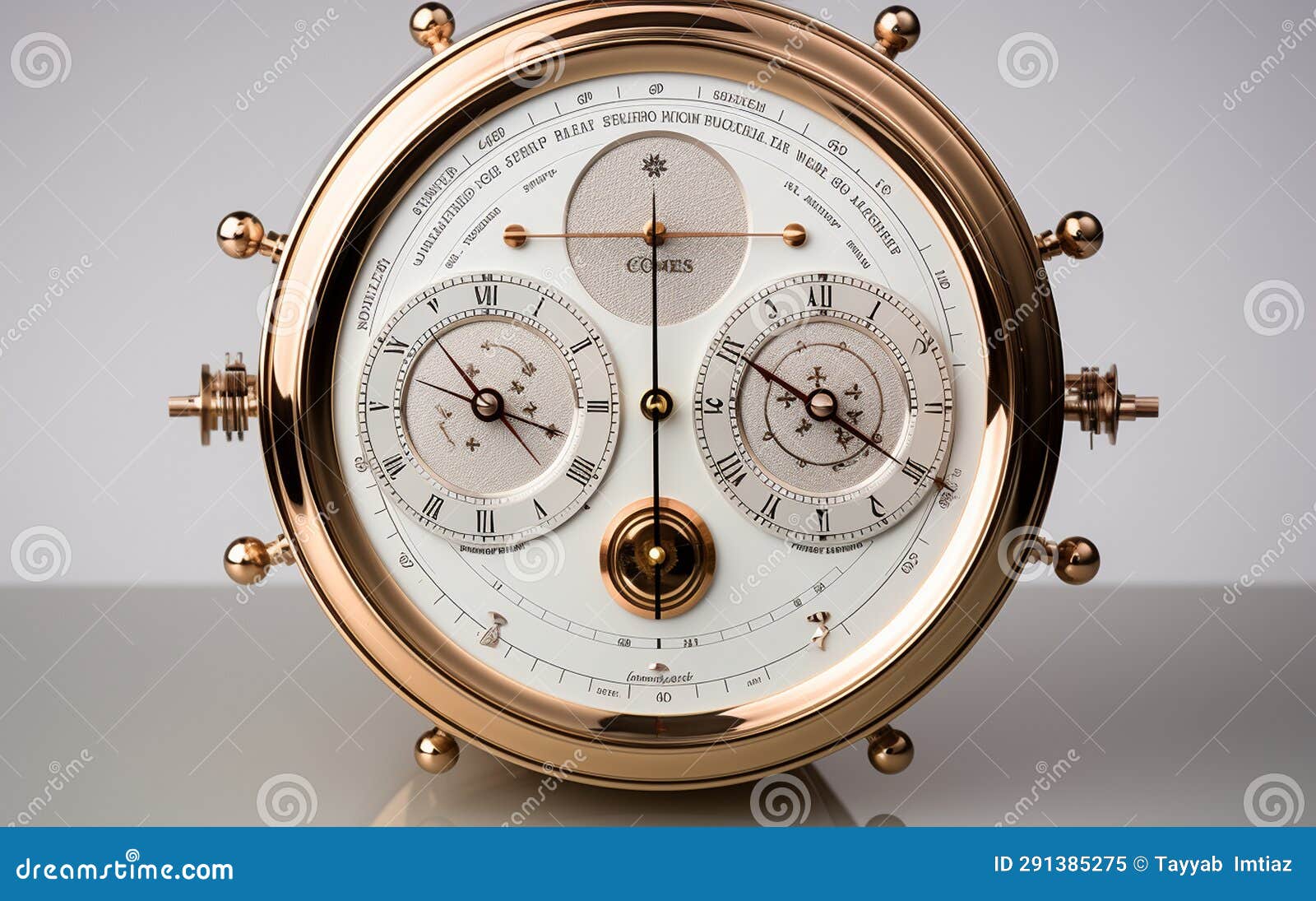 "Time and Weather: Barometer Clock" Generative AI Stock Illustration ...