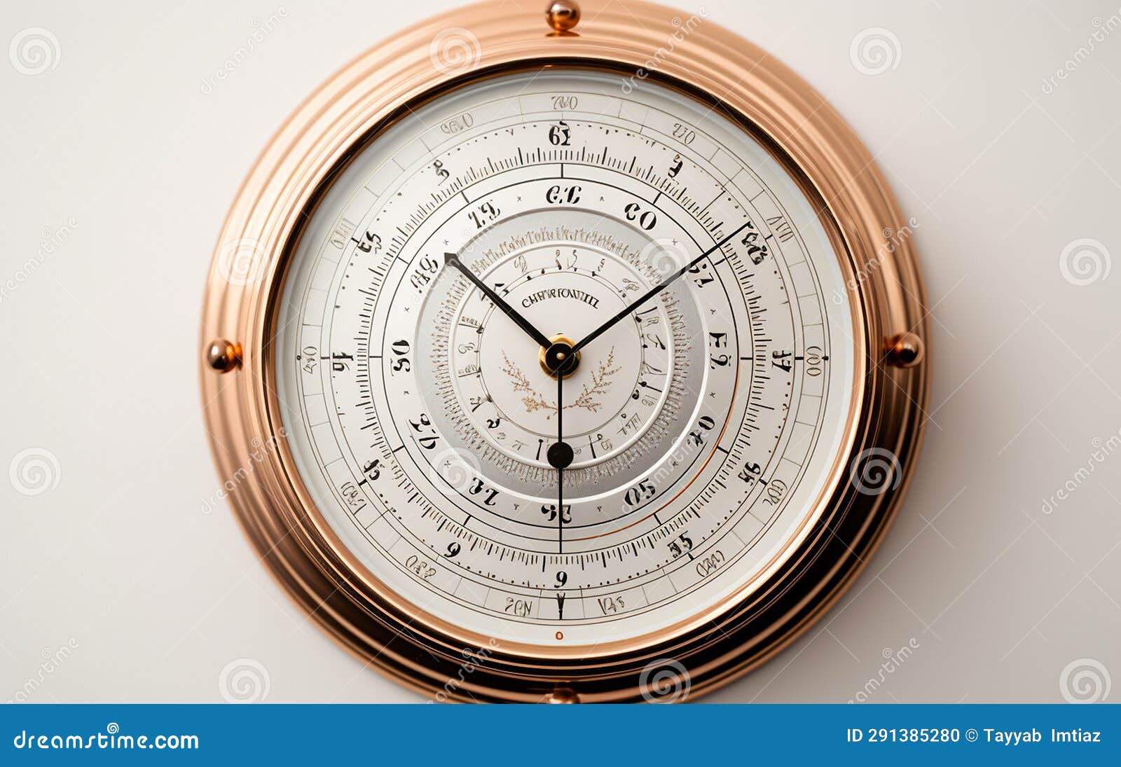 "Time and Weather: Barometer Clock" Generative AI Stock Illustration ...