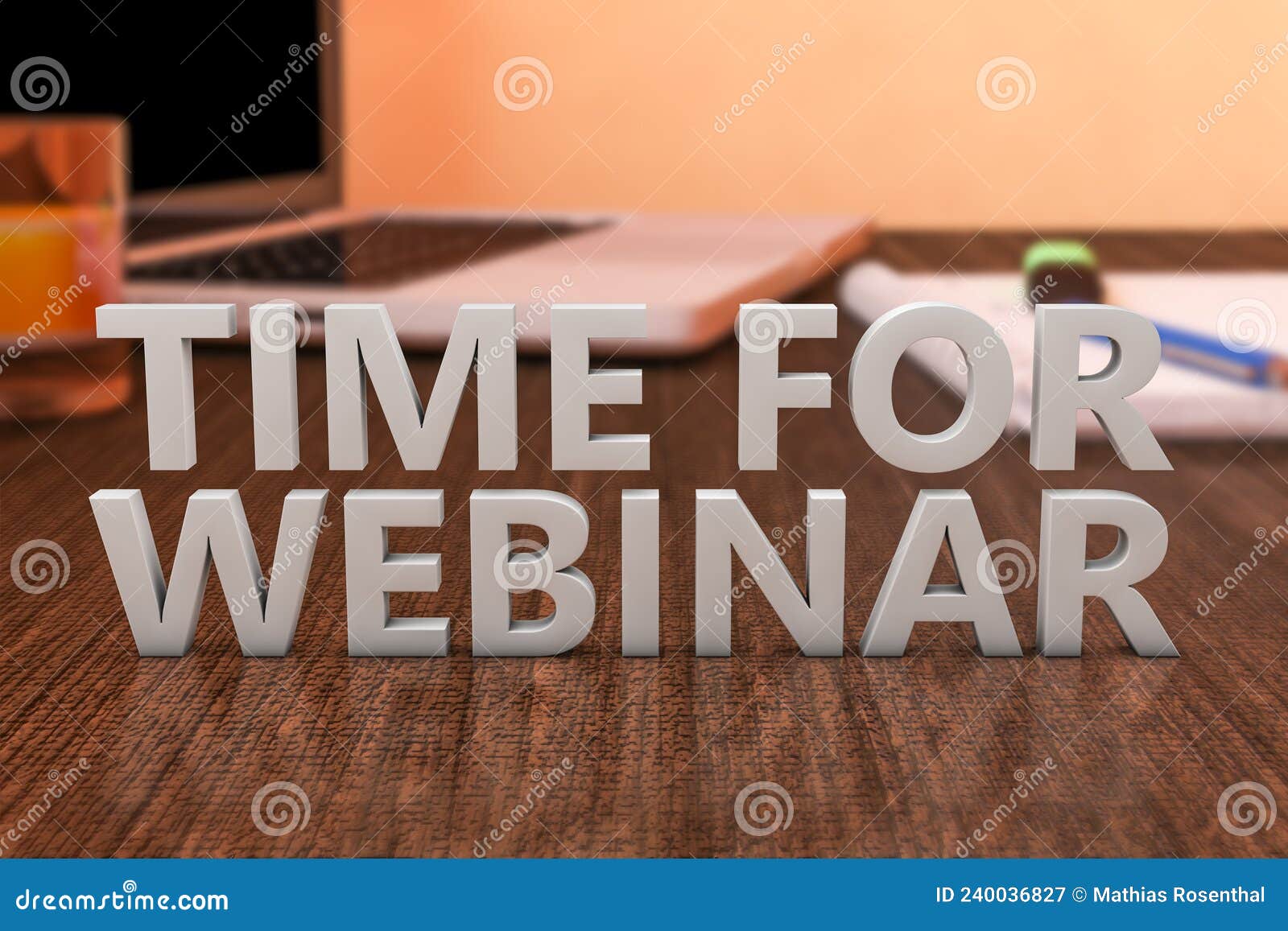 Time for Webinar stock illustration. Illustration of online - 240036827