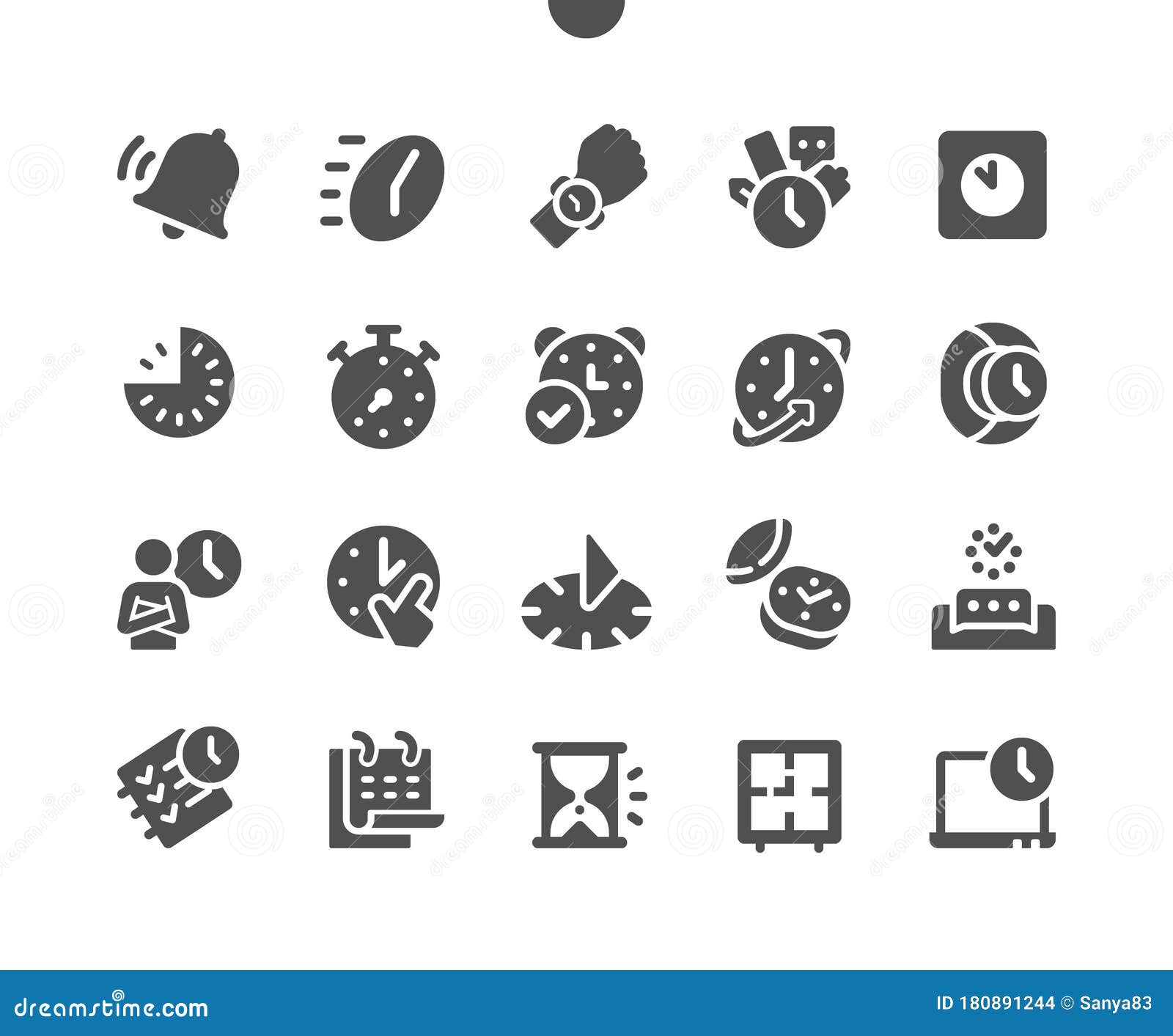 Time Well-crafted Pixel Perfect Vector Solid Icons Stock Vector ...