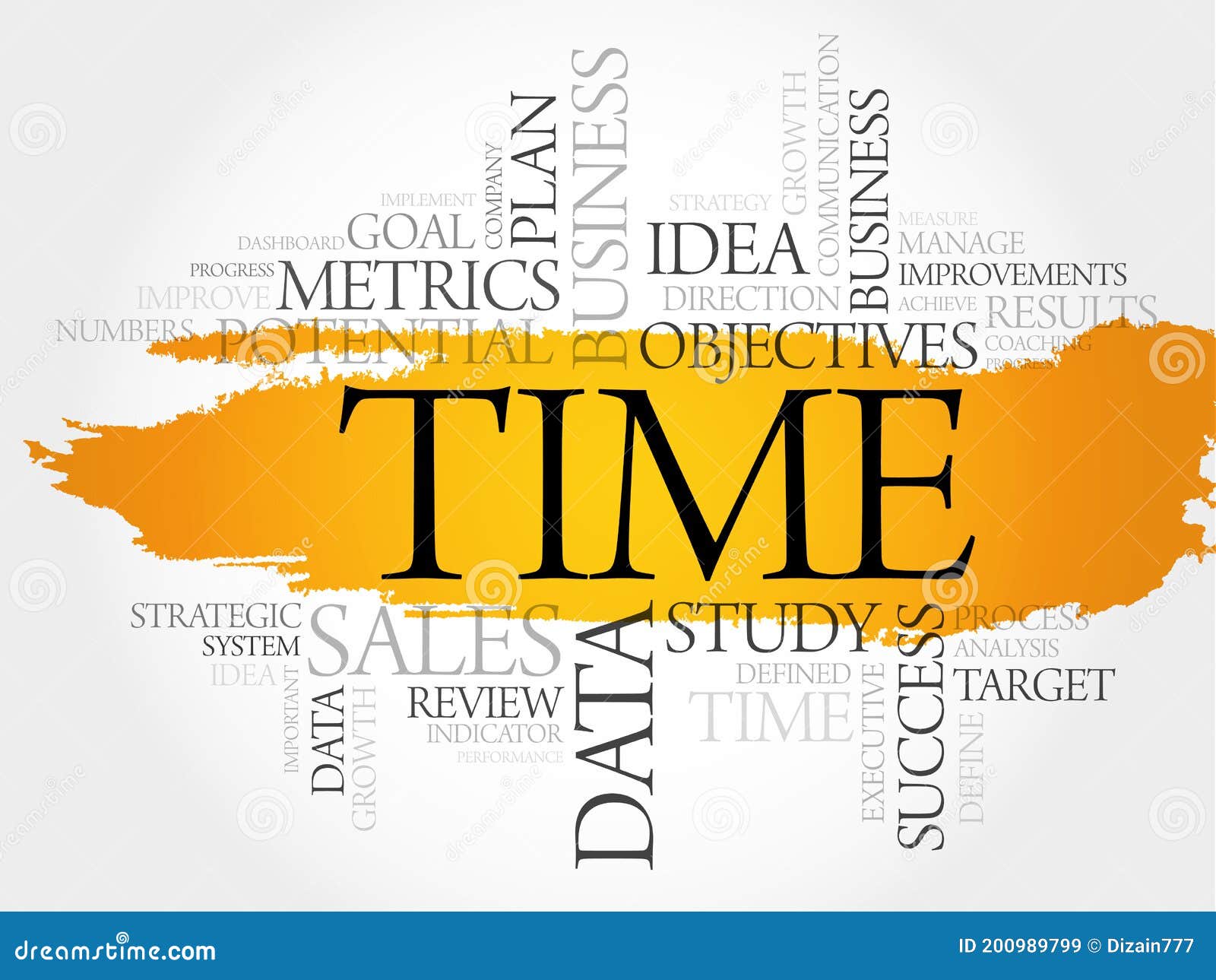 Time word cloud stock illustration. Illustration of productivity ...