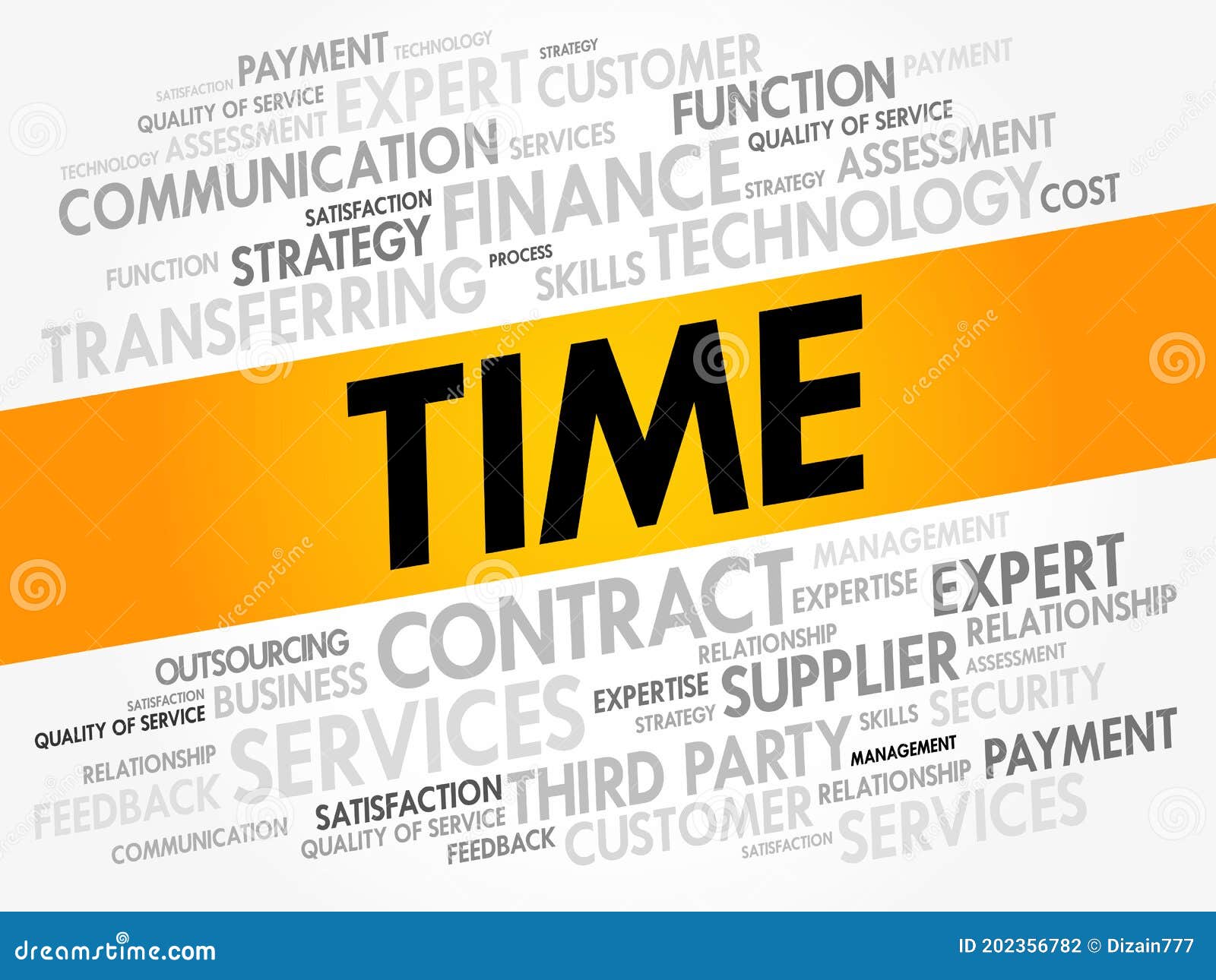 Time word cloud collage stock illustration. Illustration of ...