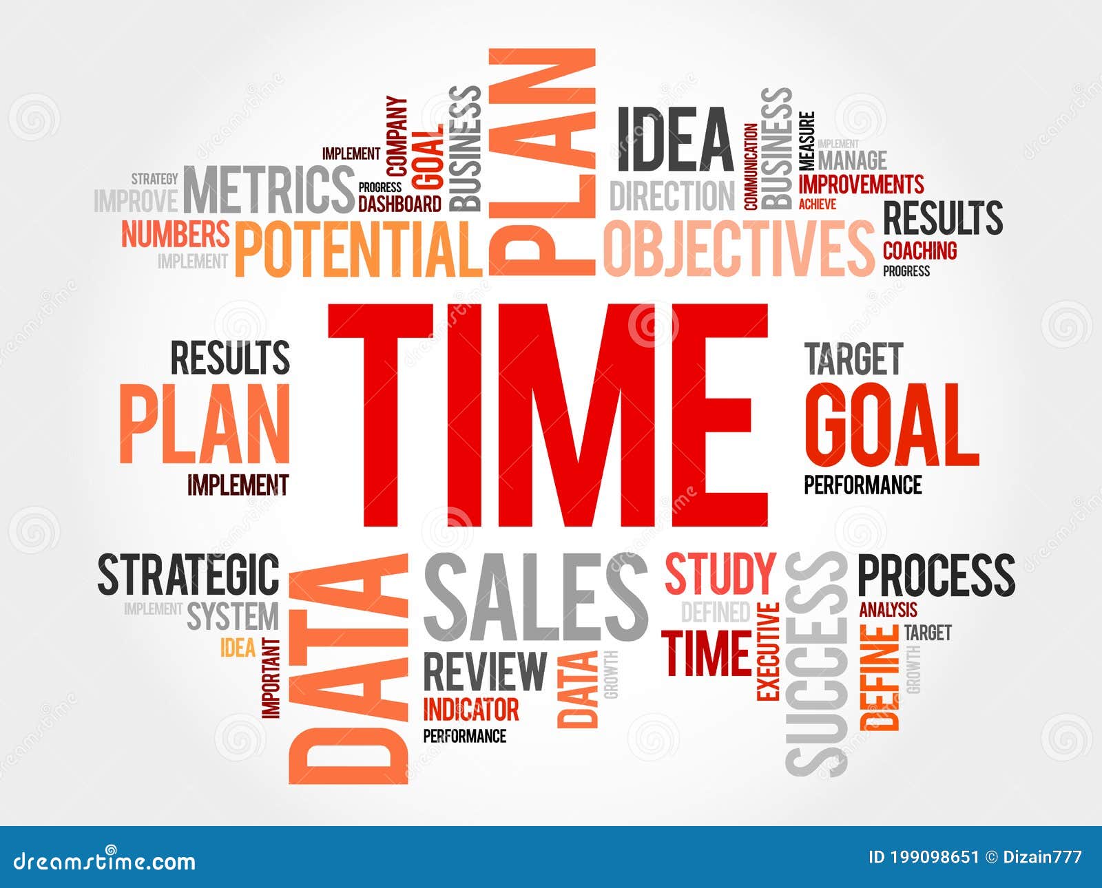 TIME word cloud collage stock illustration. Illustration of business ...