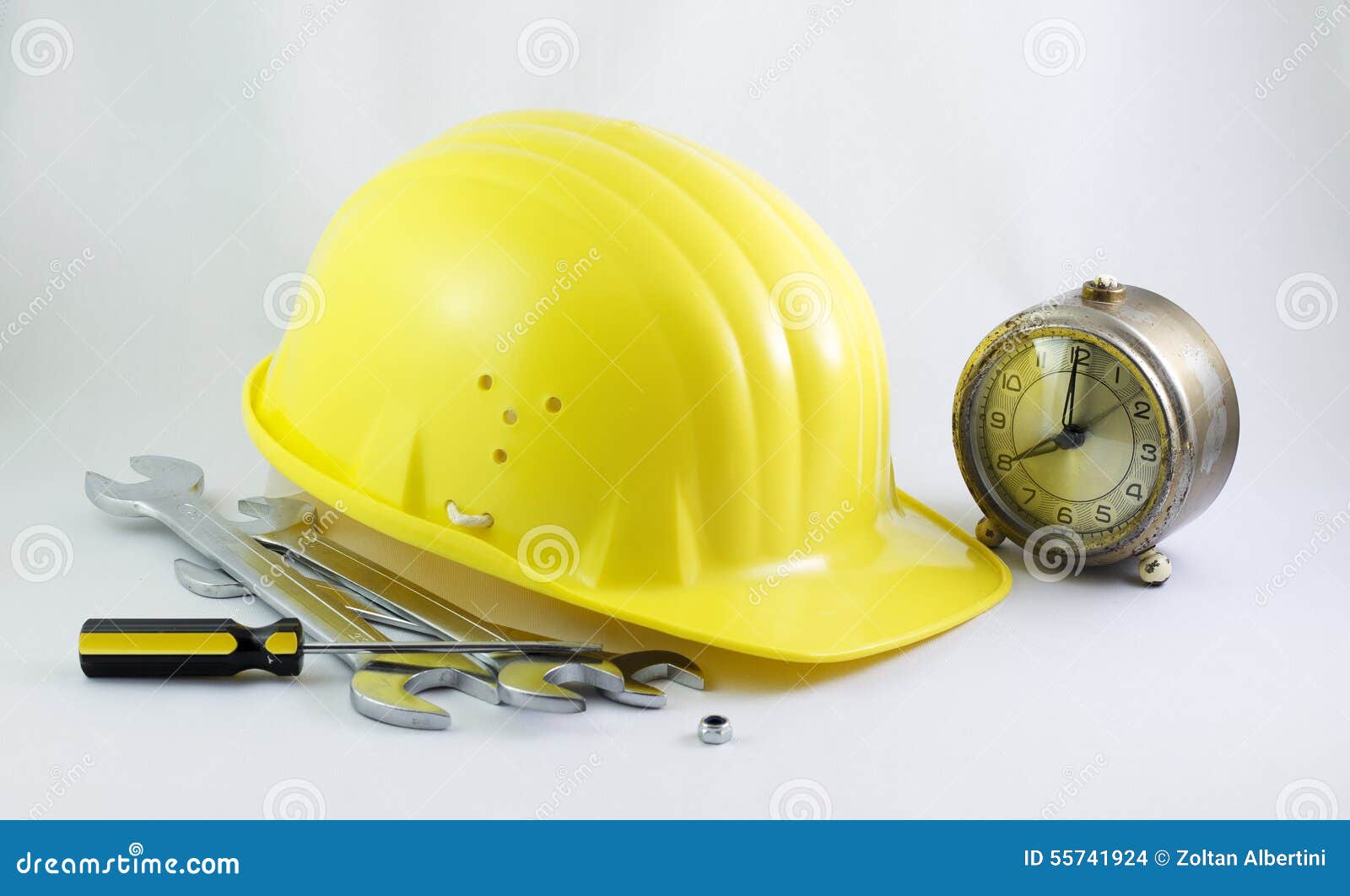 Time for Work in Construction Stock Photo - Image of construction ...