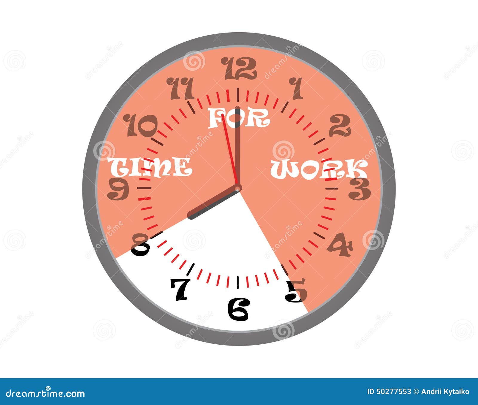 Time for work stock vector. Illustration of planning - 50277553