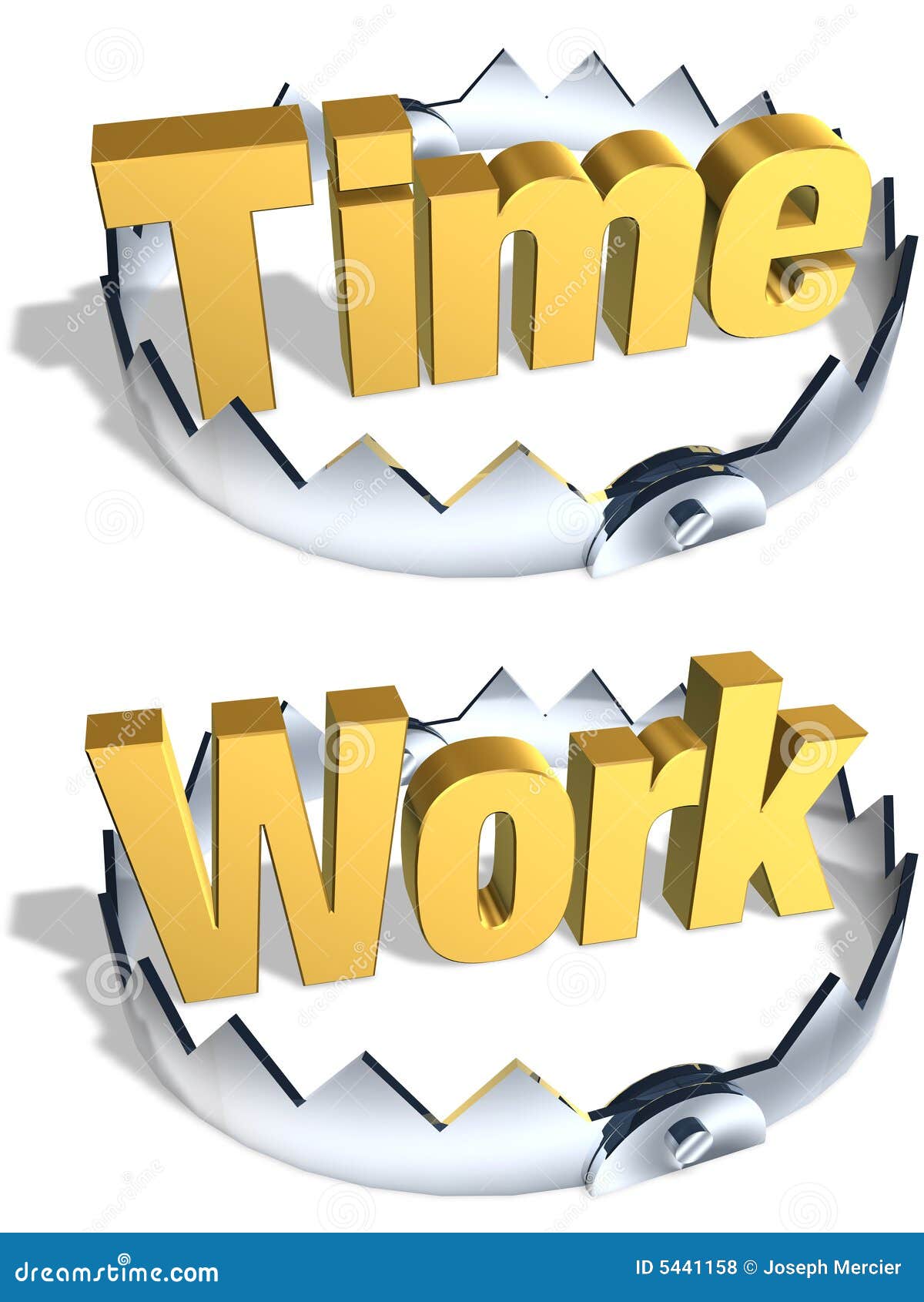 Time Work Trap stock illustration. Illustration of gold - 5441158