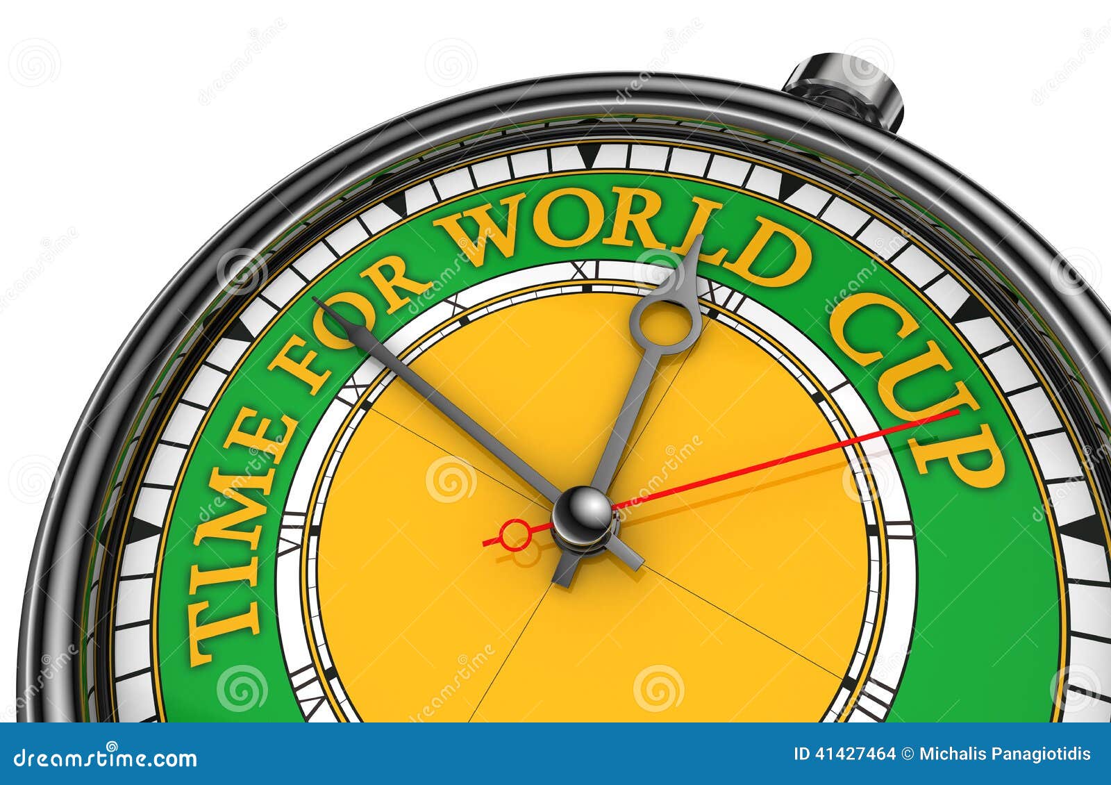 Time for World Cup Conceptual Clock Stock Illustration - Illustration ...