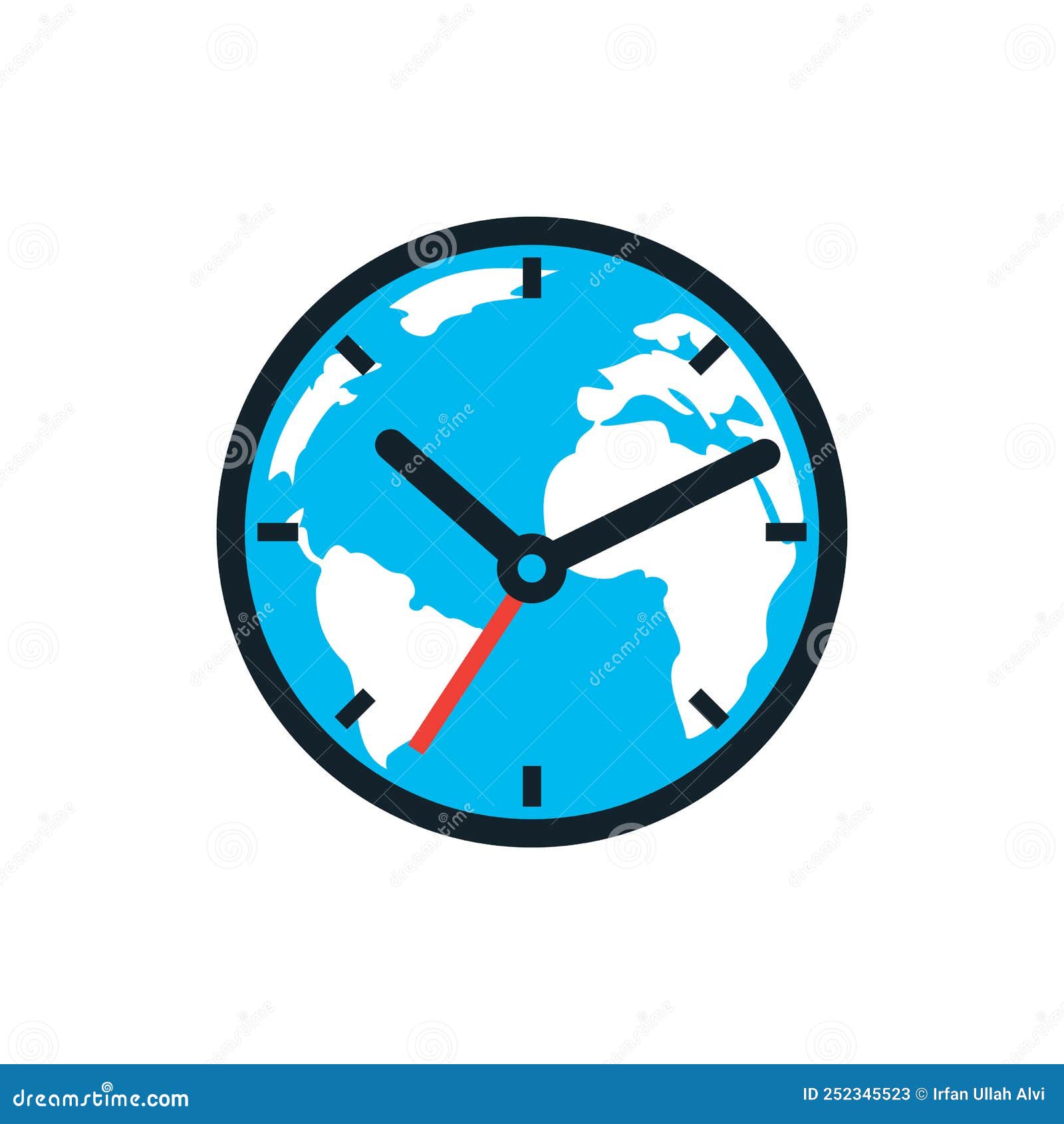 Time World Vector Logo Design Template. Time Planet Symbol or Icon ...
