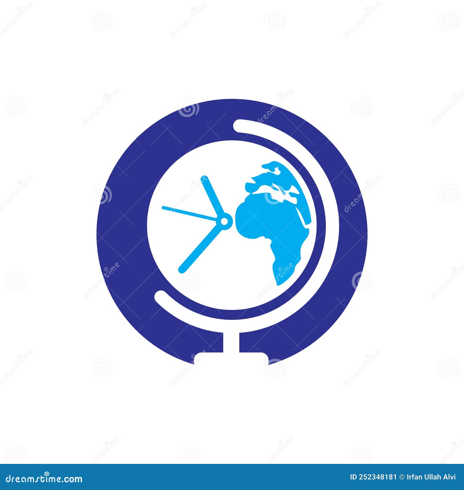 Time World Vector Logo Design Template. Time Planet Symbol or Icon ...