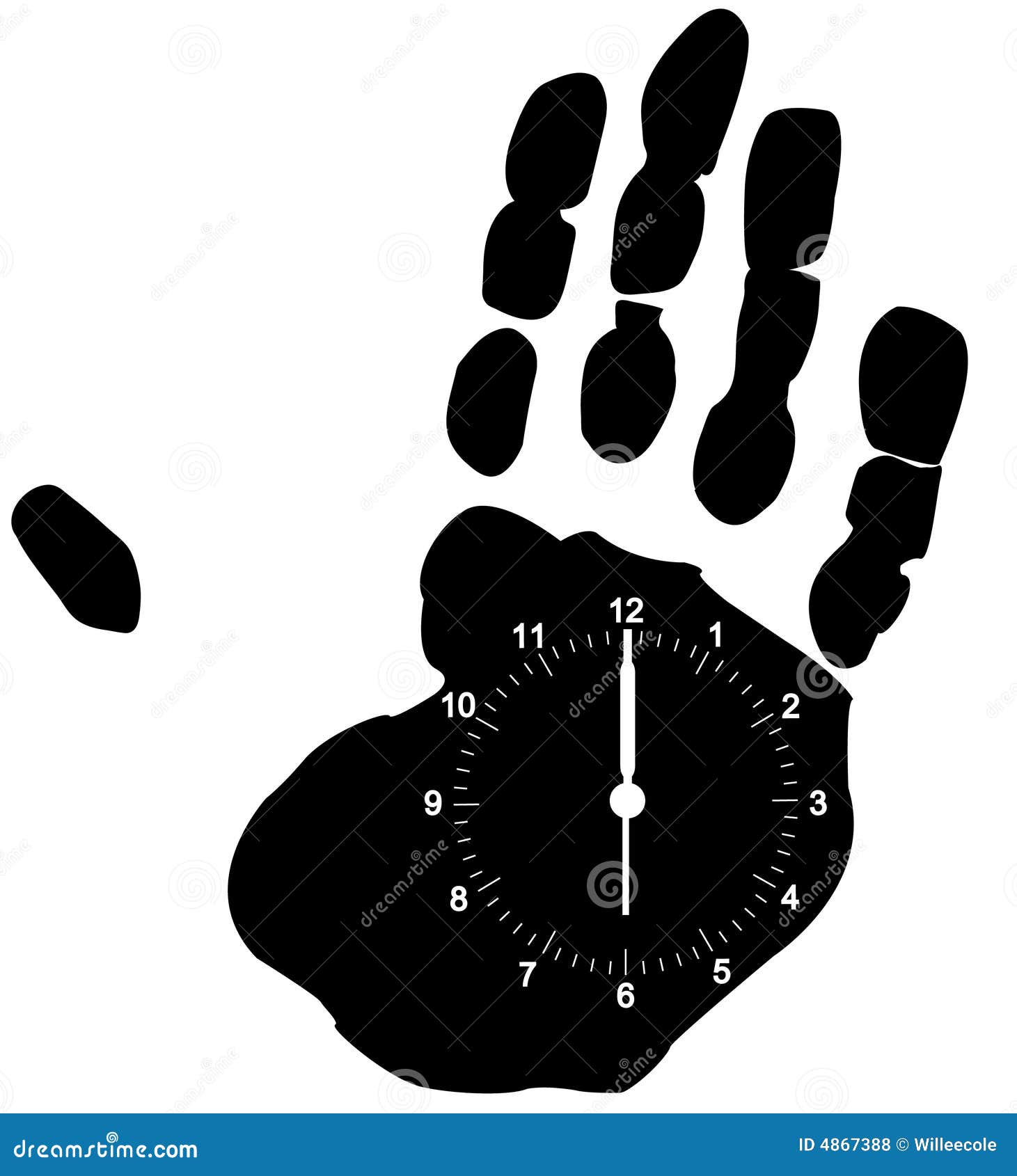 Time on your hands stock vector. Illustration of countdown - 4867388