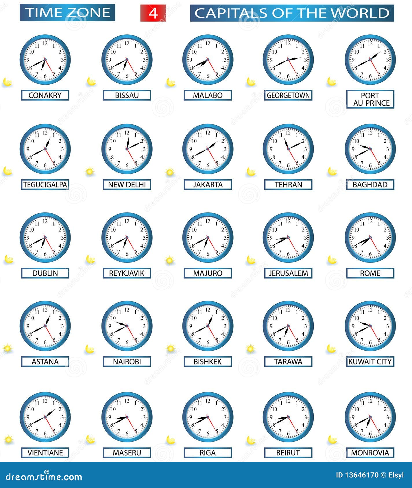 Time Zone - 4 stock vector. Illustration of background - 13646170